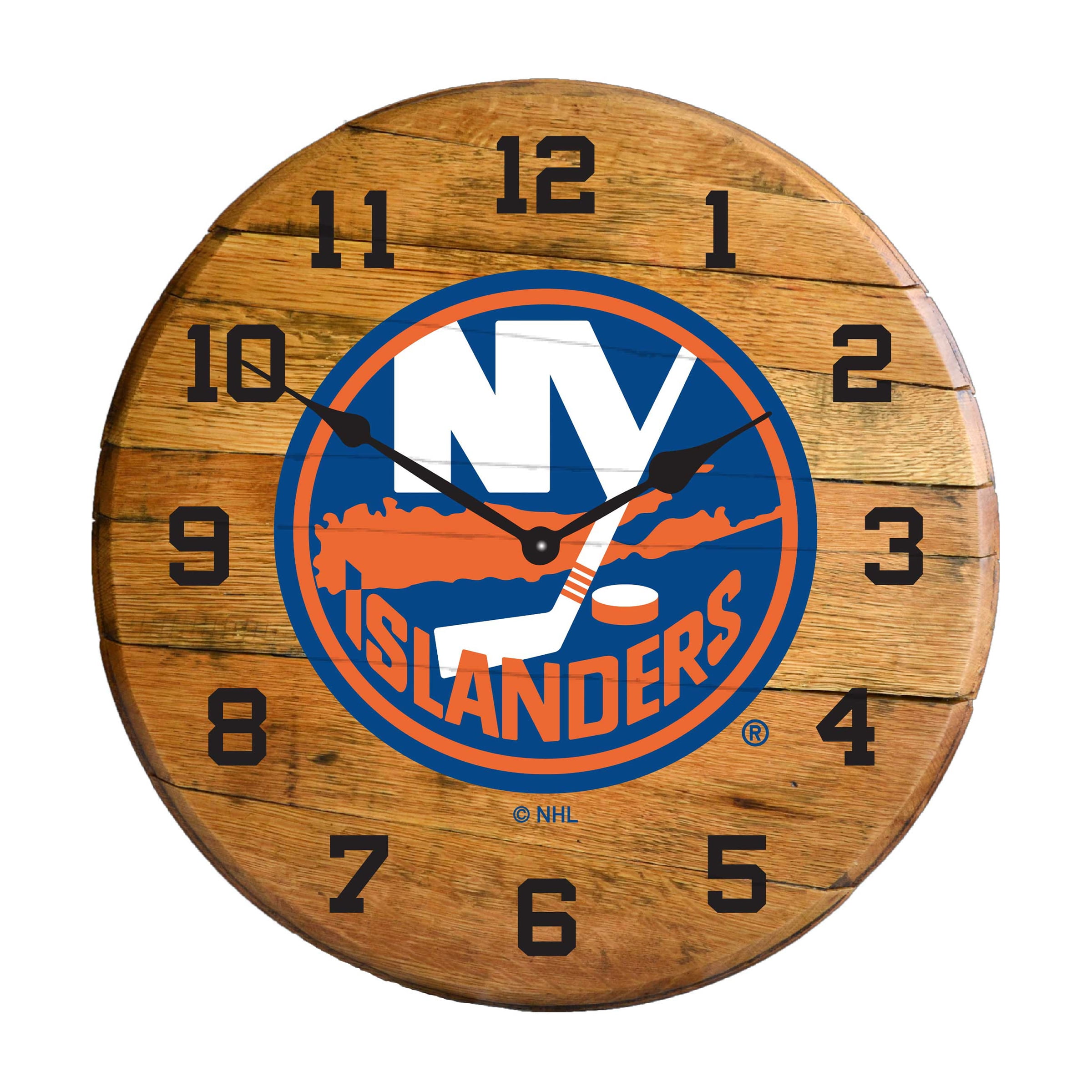 Imperial New York Islanders Oak Barrel Clock - Walmart.com
