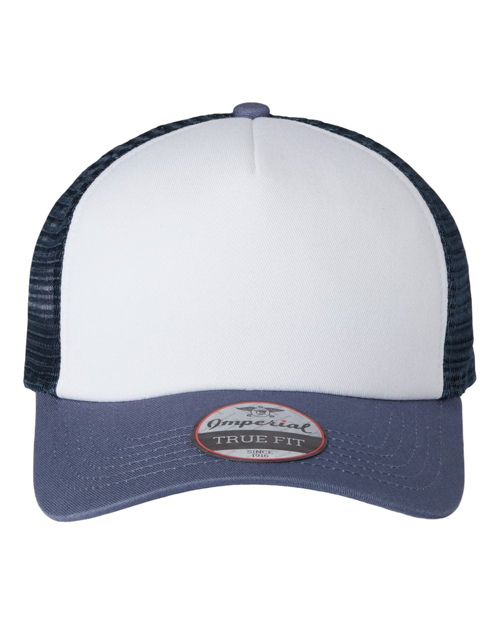 Imperial North Country Trucker Cap, White/ Indigo/ Dark Navy ...