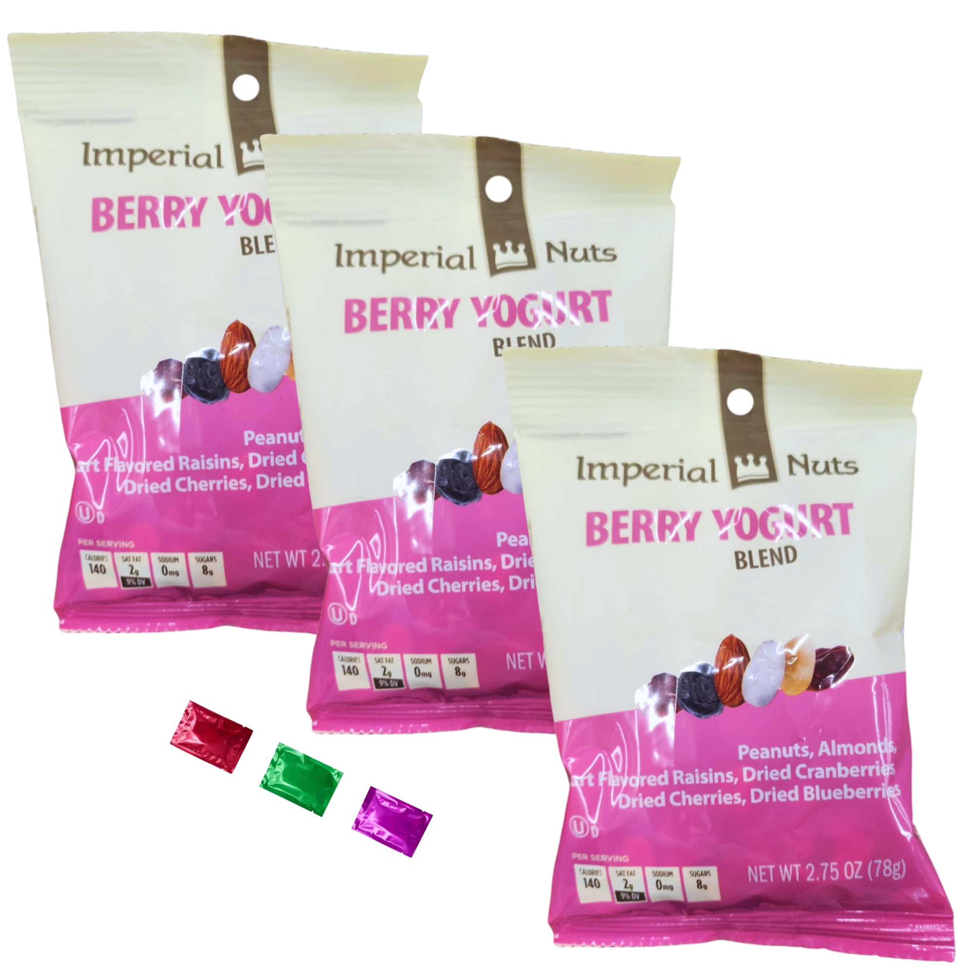 Imperial Nuts Berry Yogurt Blend 3 Packs Healthy Trail Mix with Peanuts ...