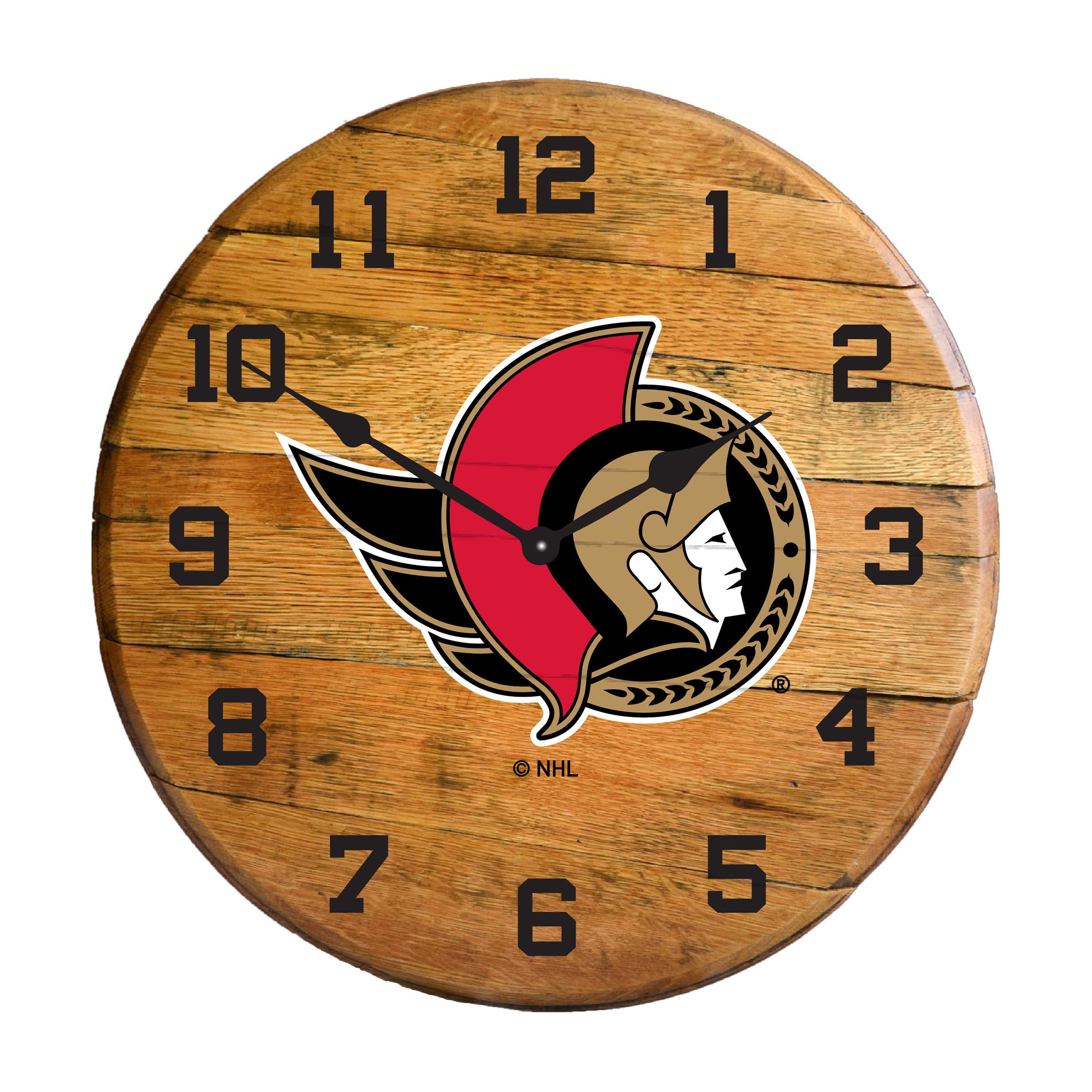 Imperial Ottawa Senators Oak Barrel Clock - Walmart.com