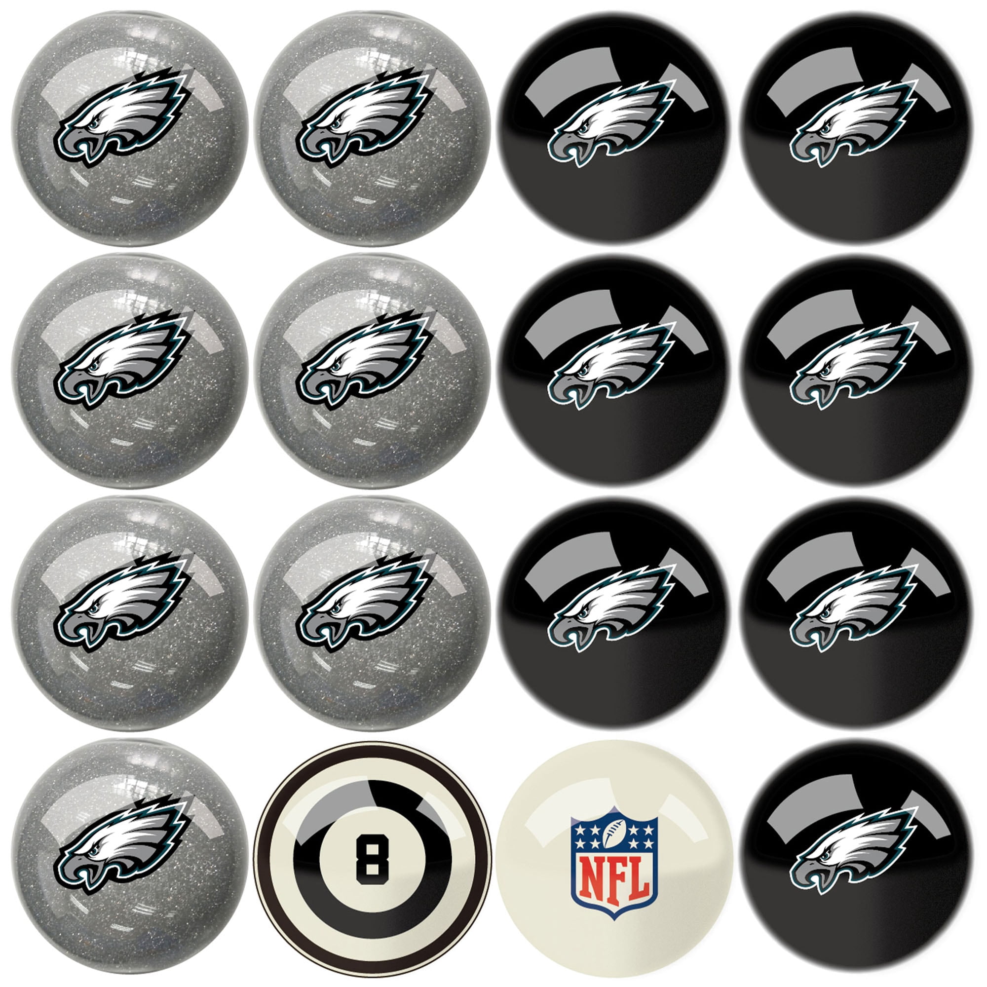 Imperial Philadelphia Eagles Billiard Ball Set with Numbers - Walmart.com