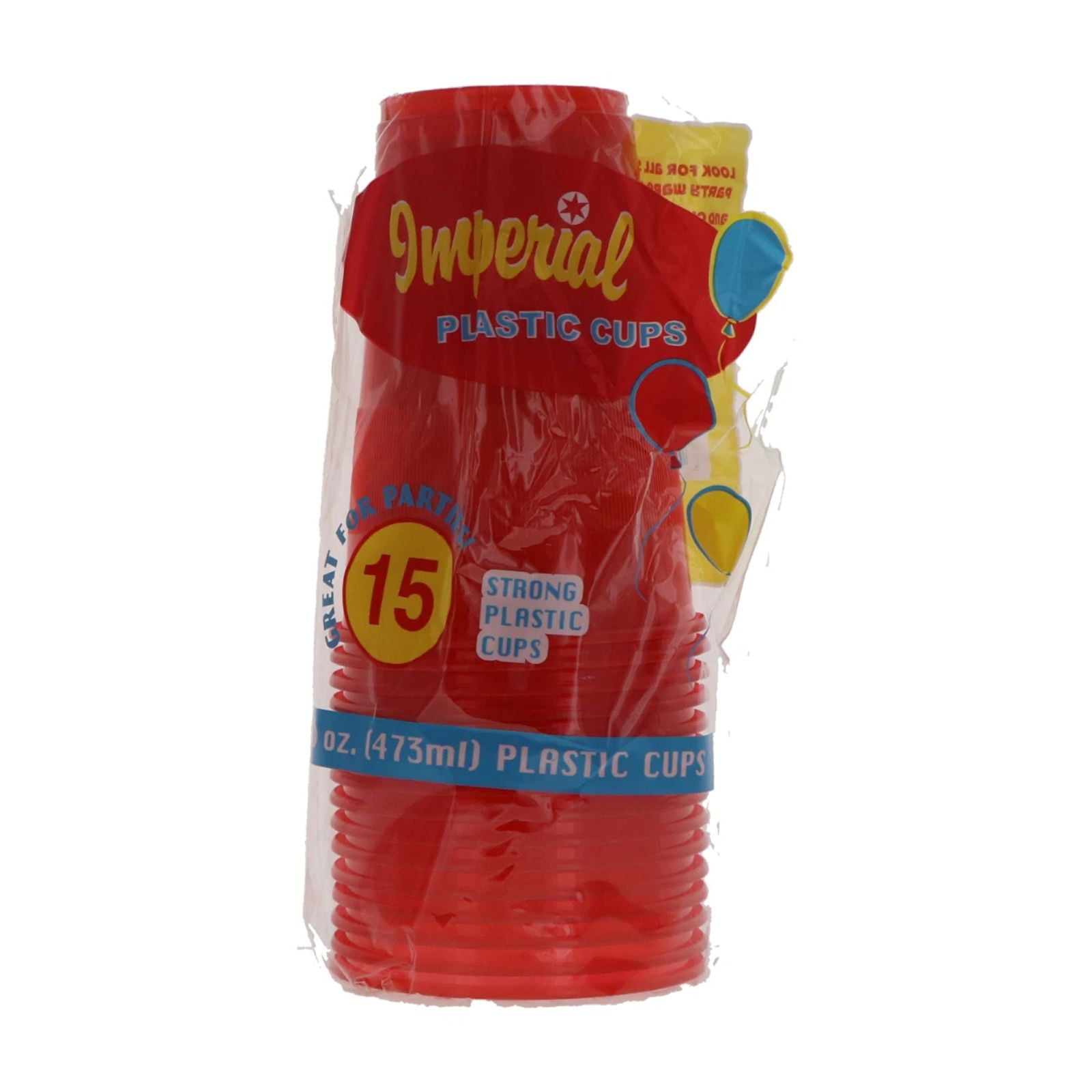 Imperial Plastic Cups 16Oz Assorted Color 15 Cups Pack - Walmart.com