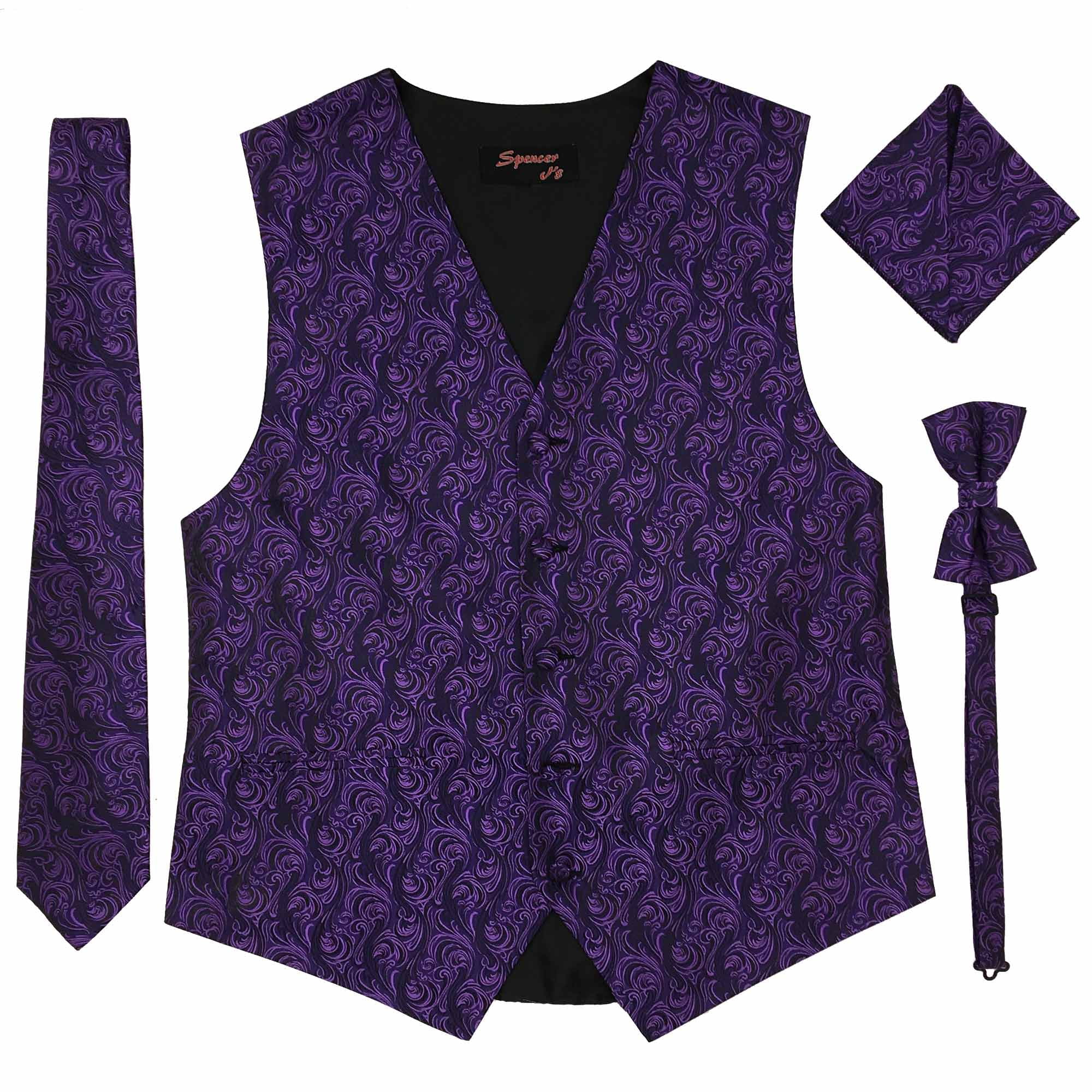 Imperial Purple Men's Satin Vest Spencer J's - S - Walmart.com