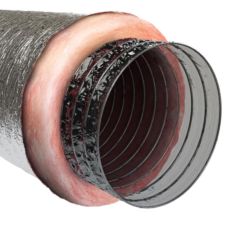 Imperial R4.2 25 ft. L X 8 in. D Silver Poly Duct - Walmart.com