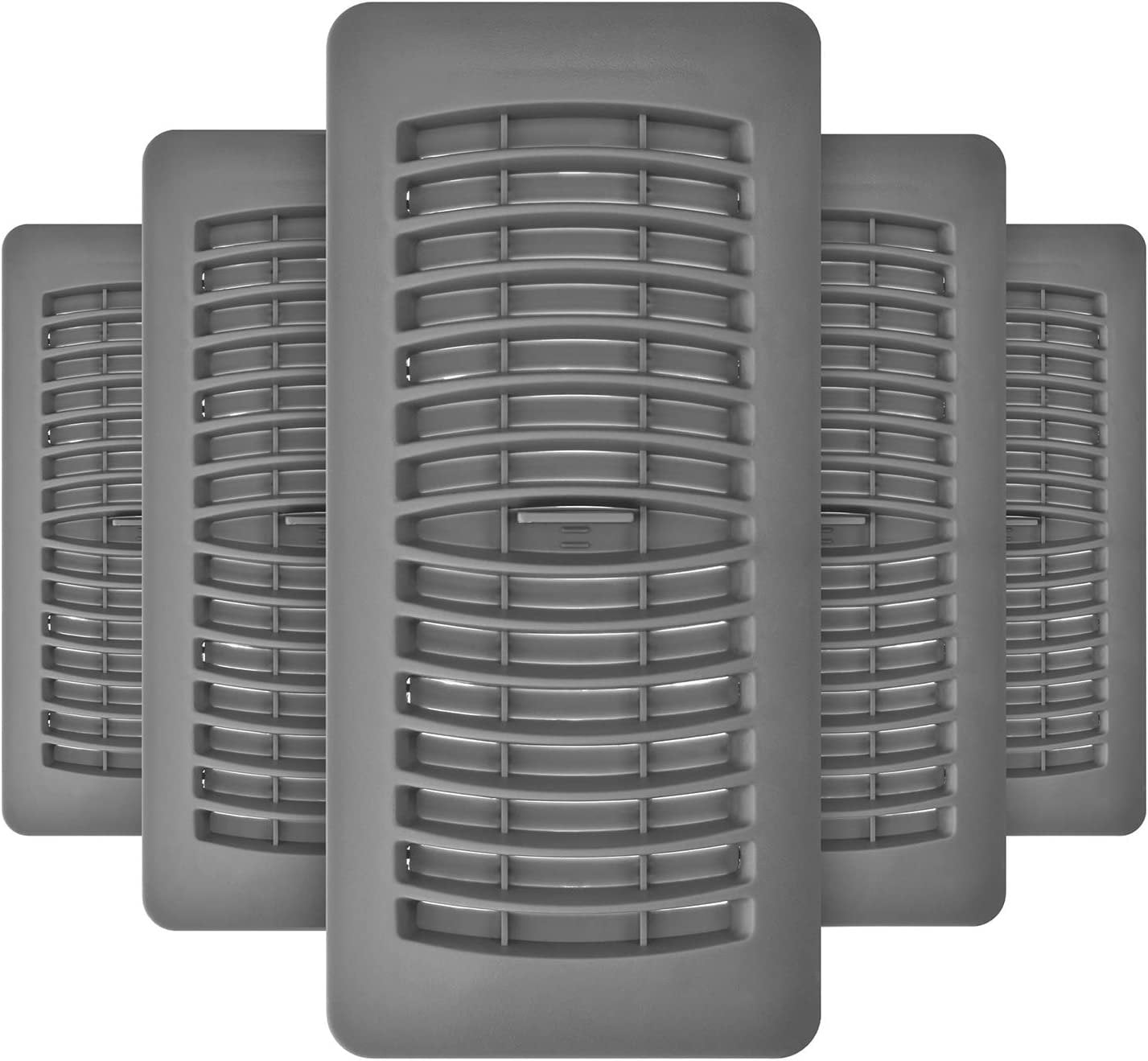 Imperial RG1443 Louvered Plastic Floor Register, 4x10 Inch, Grey, 5 ...