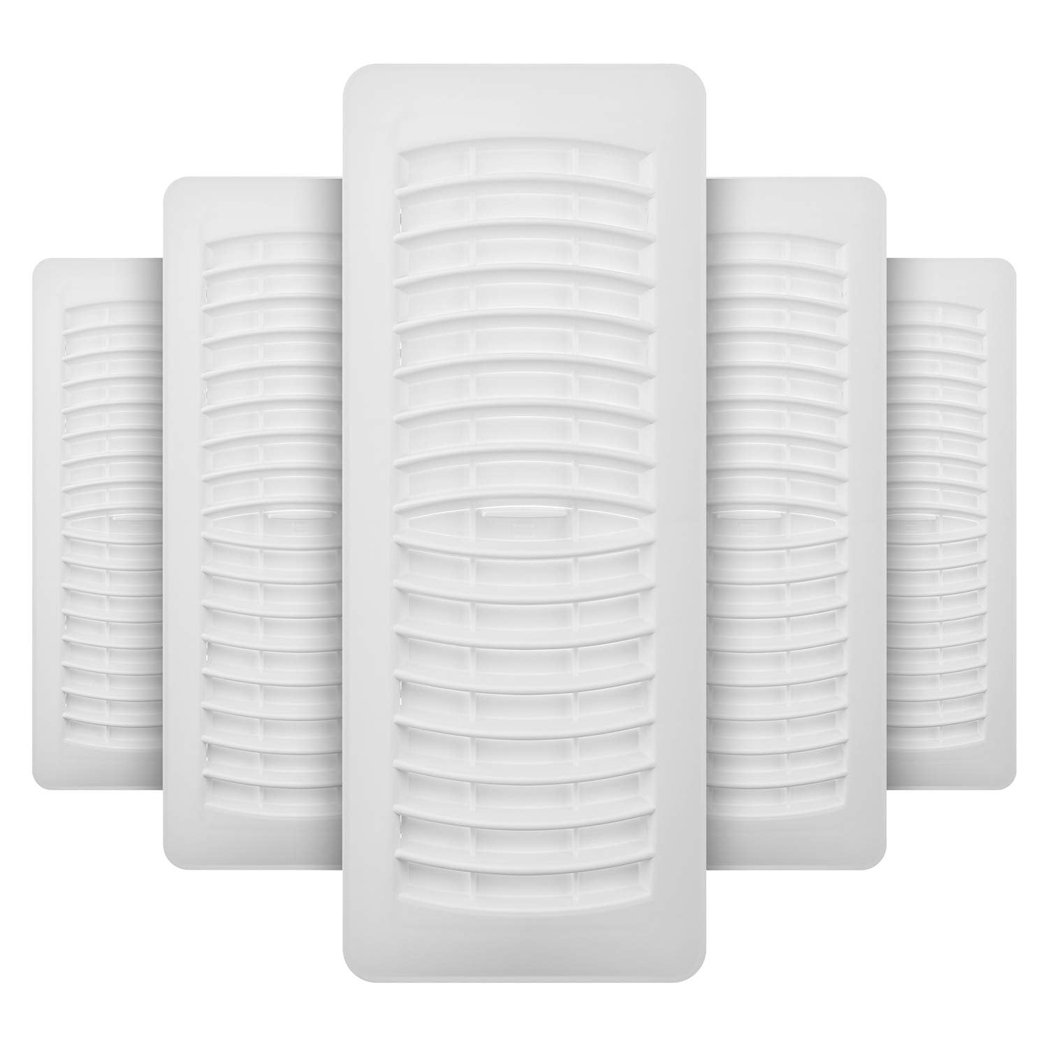 Imperial RG1458 Louvered Plastic Floor Register, 4x12 Inch, White, 5 ...