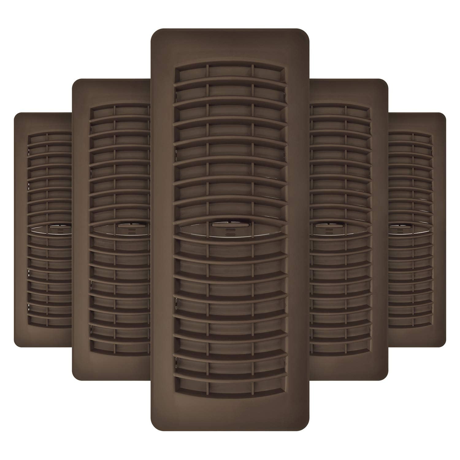 Imperial RG1460 Louvered Plastic Floor Register, 4x12 Inch, Brown, 5 ...
