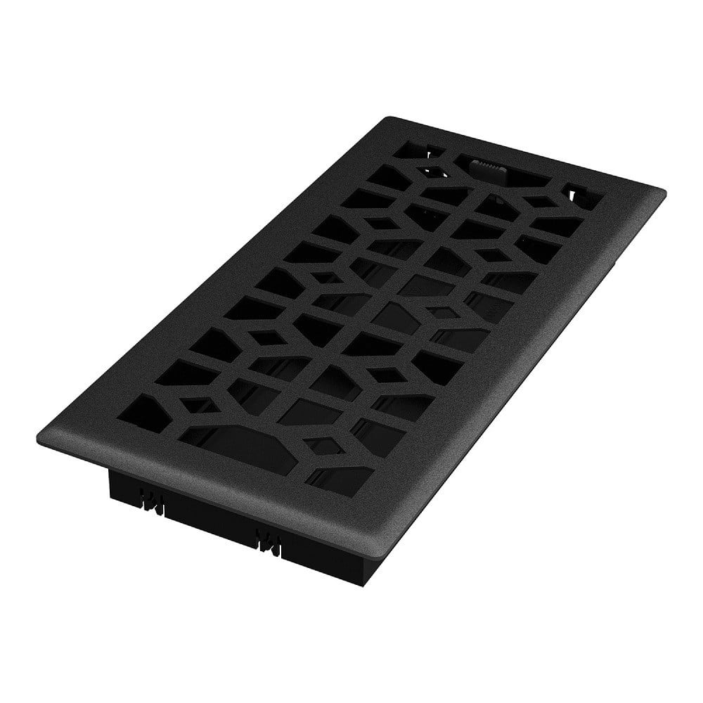 Imperial RG3467 Black Iron Templar Design Louvered Floor Register ...