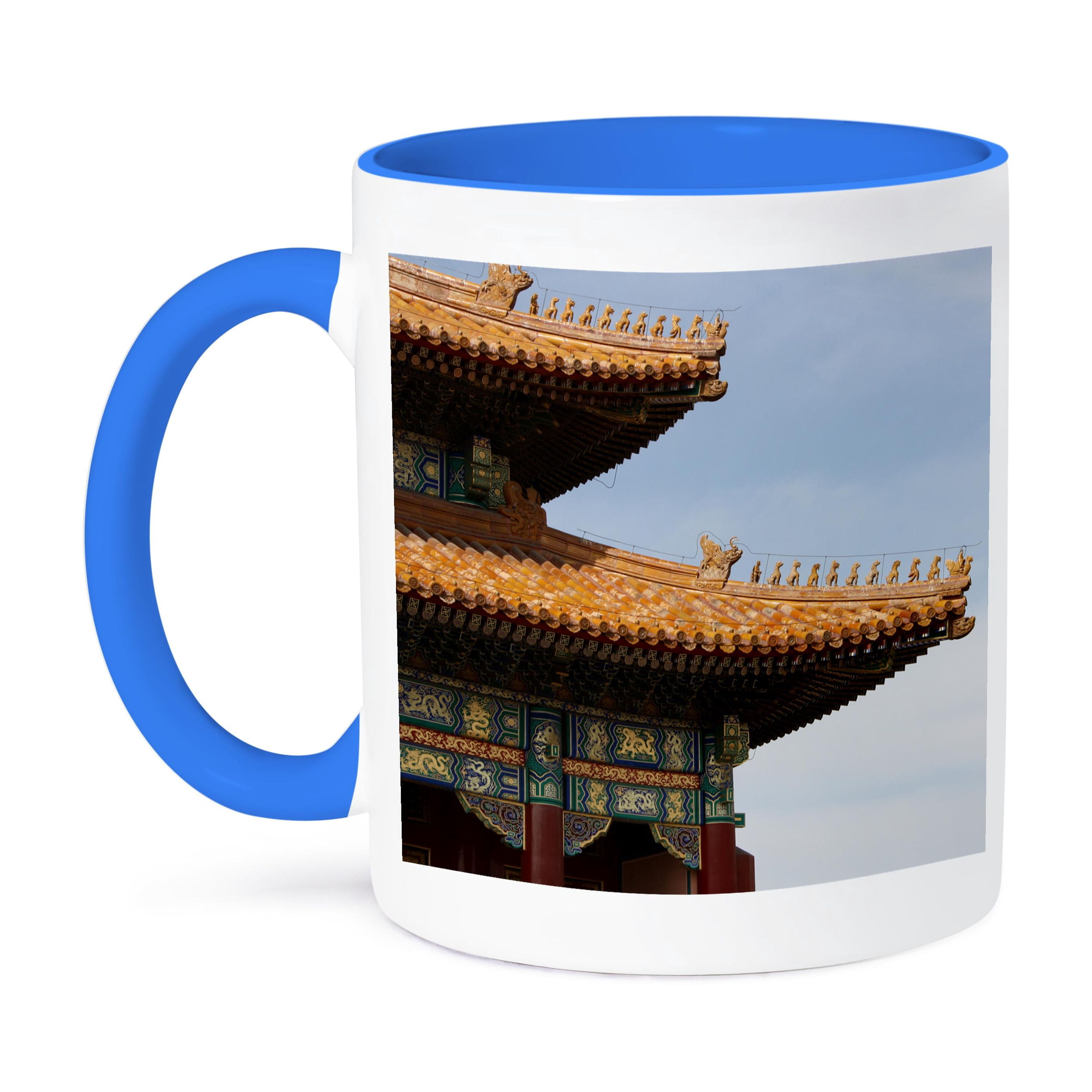 Imperial Roof Decorations On Forbidden City, Beijing, China , 15oz Two ...