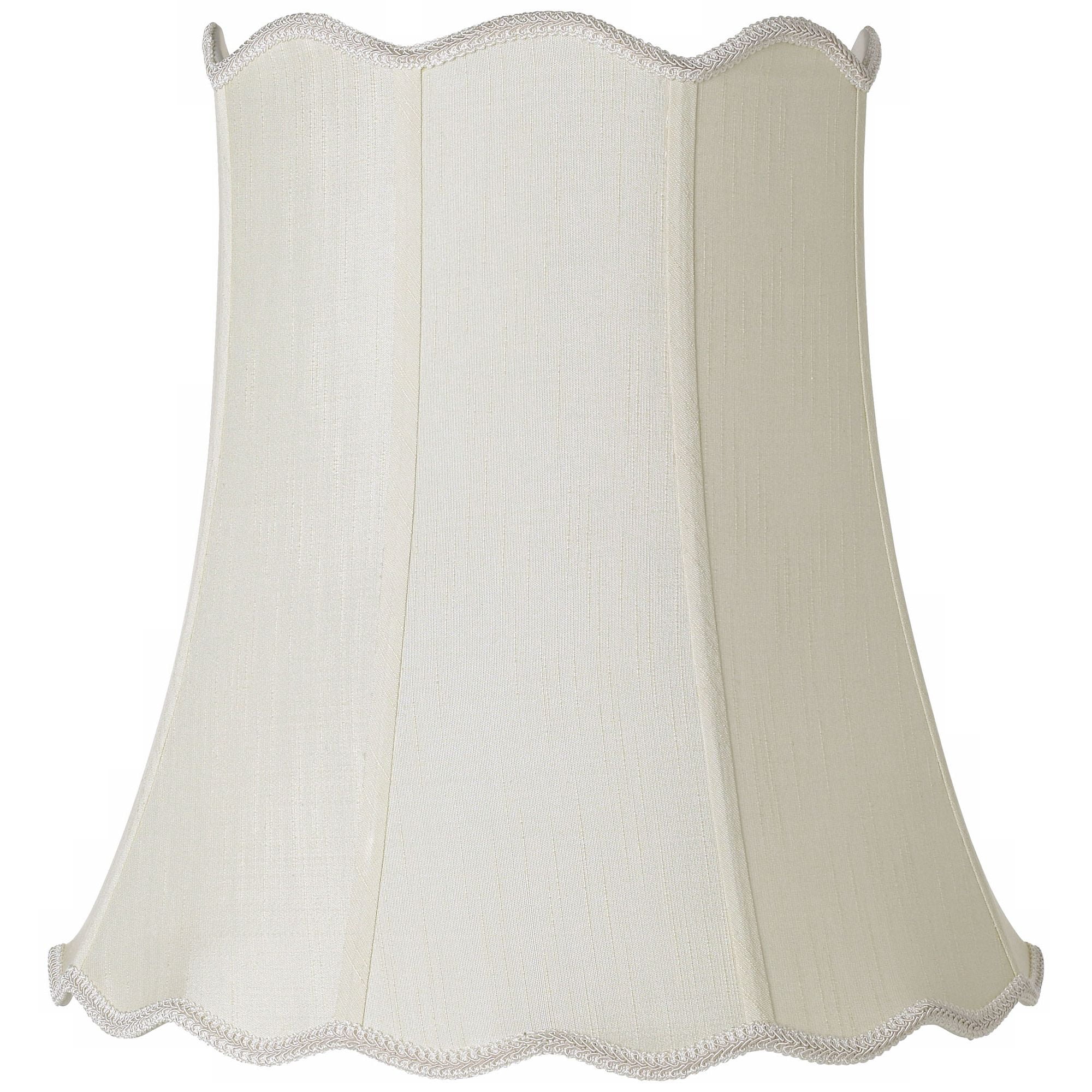Imperial Shade Creme Large Scallop Bell Lamp Shade 12" Top x 18" Bottom ...