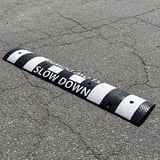 Imperial Standard White Rubber Speed Bumps for Asphalt - Speed Humps (6 ...