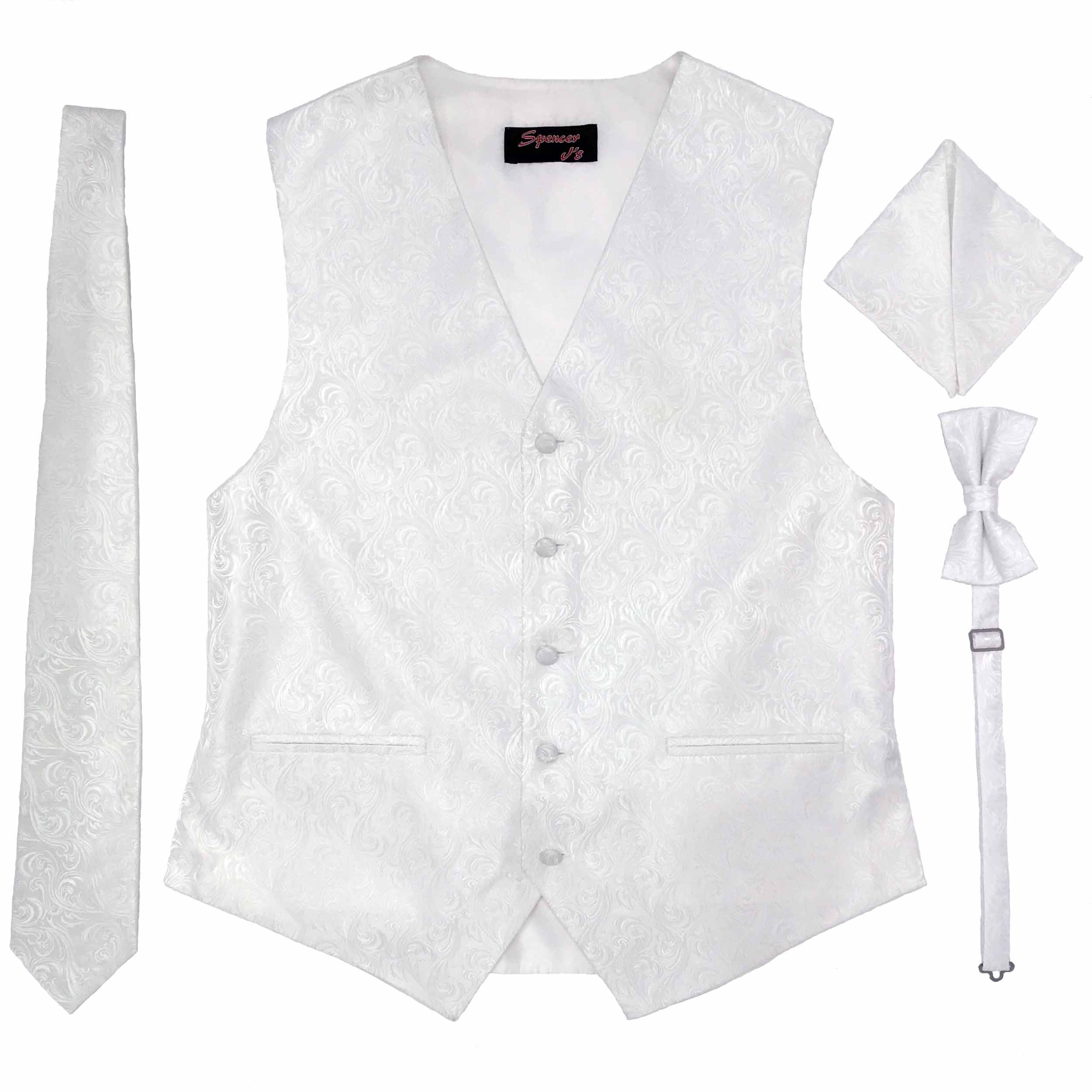 Imperial White Men's Satin Vest Spencer J's - XS - Walmart.com