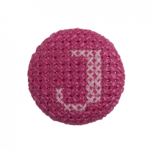 Impex Cross Stitch Alphabet Letter Buttons Pink on Fuchsia Letter J ...