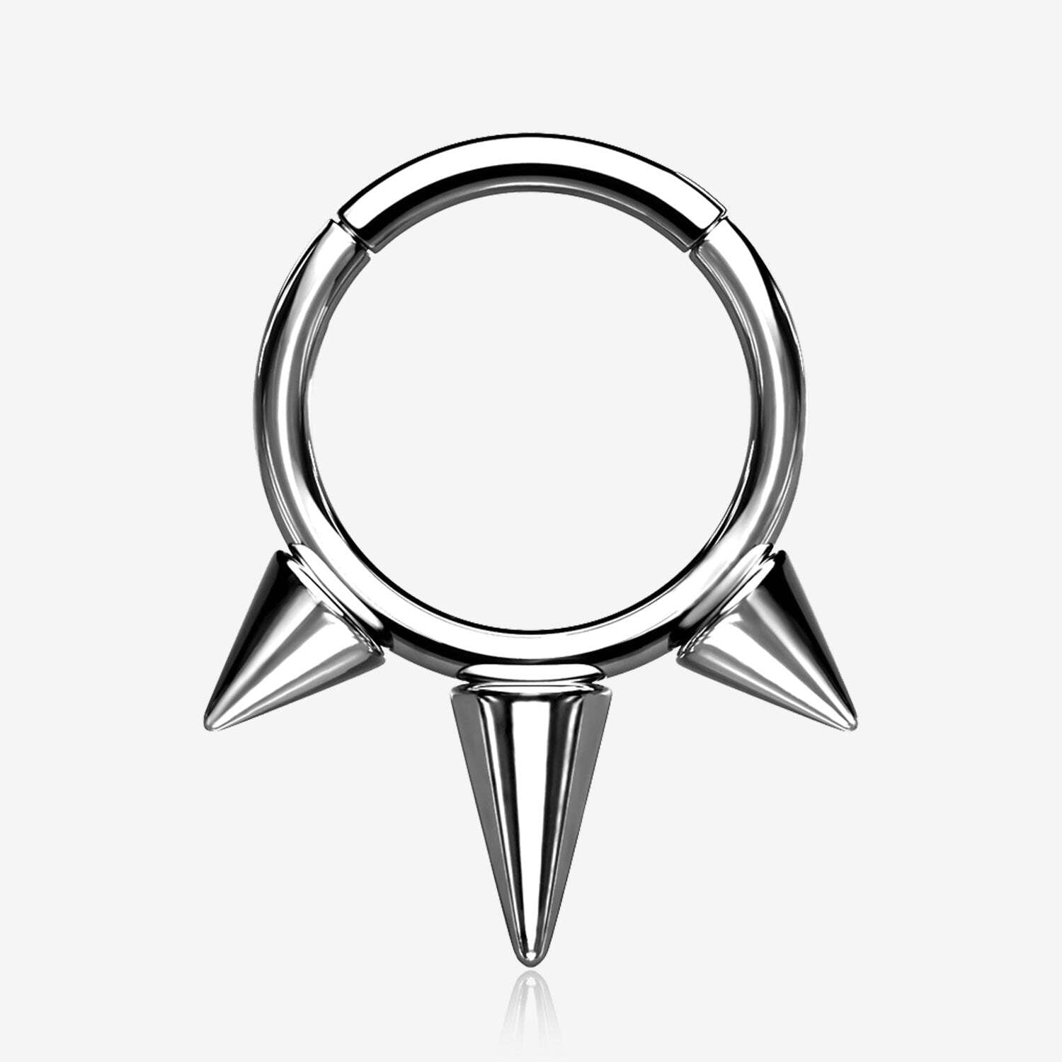 Implant Grade Titanium Bali Studded Spikes Clicker Hoop Ring - Walmart.com