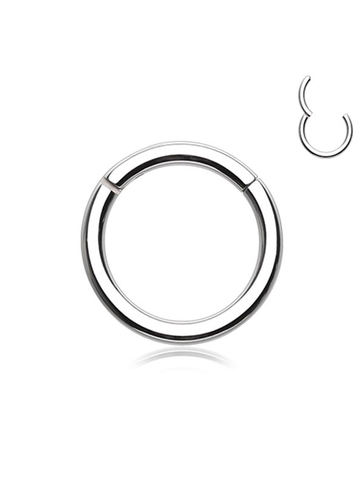 Implant Grade Titanium Basic Seamless Hinged Clicker Hoop Ring ...