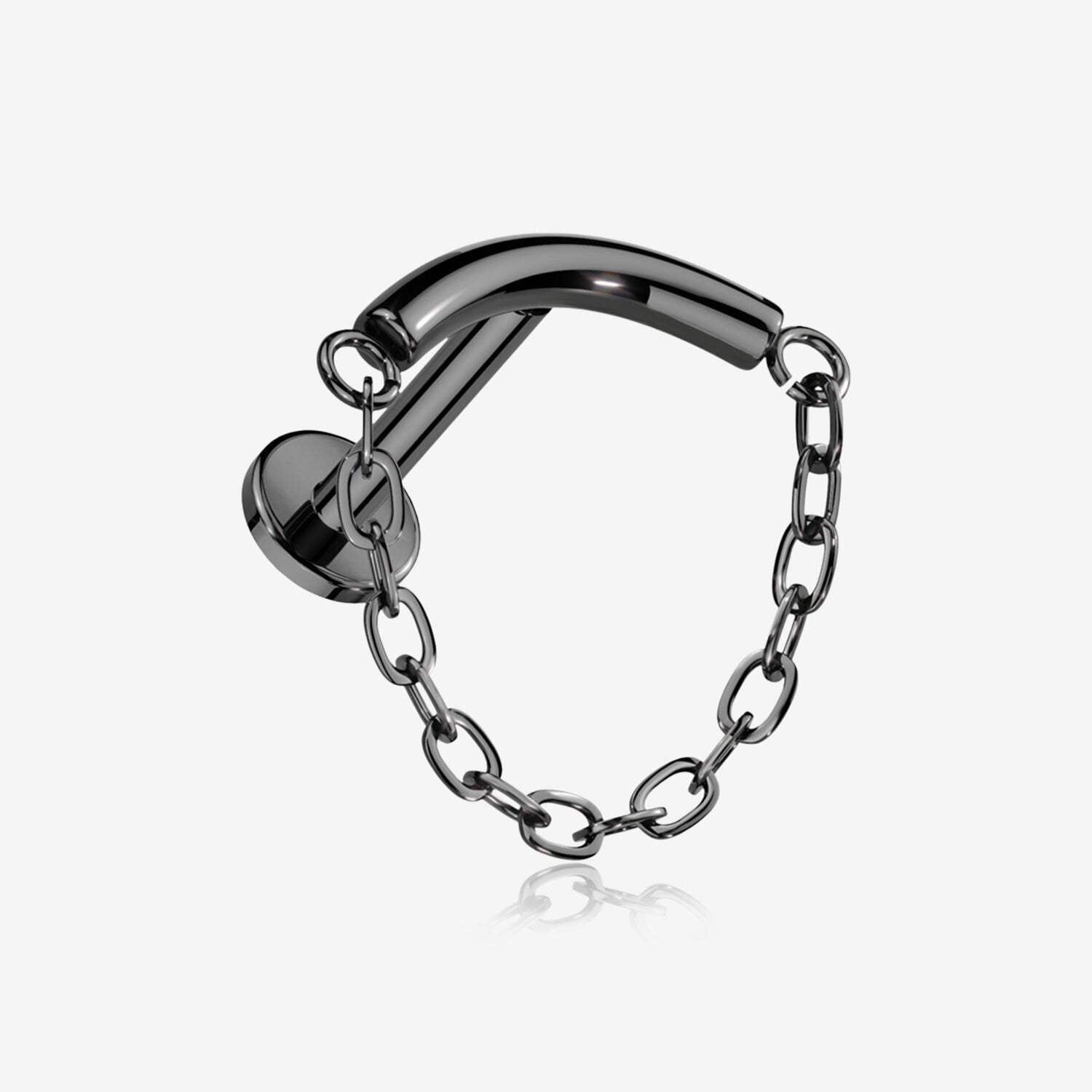 Implant Grade Titanium Blackline Modern Curve Chained Internally ...