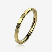 Implant Grade Titanium Hammered Accent Double Loop Clicker Hoop Ring ...