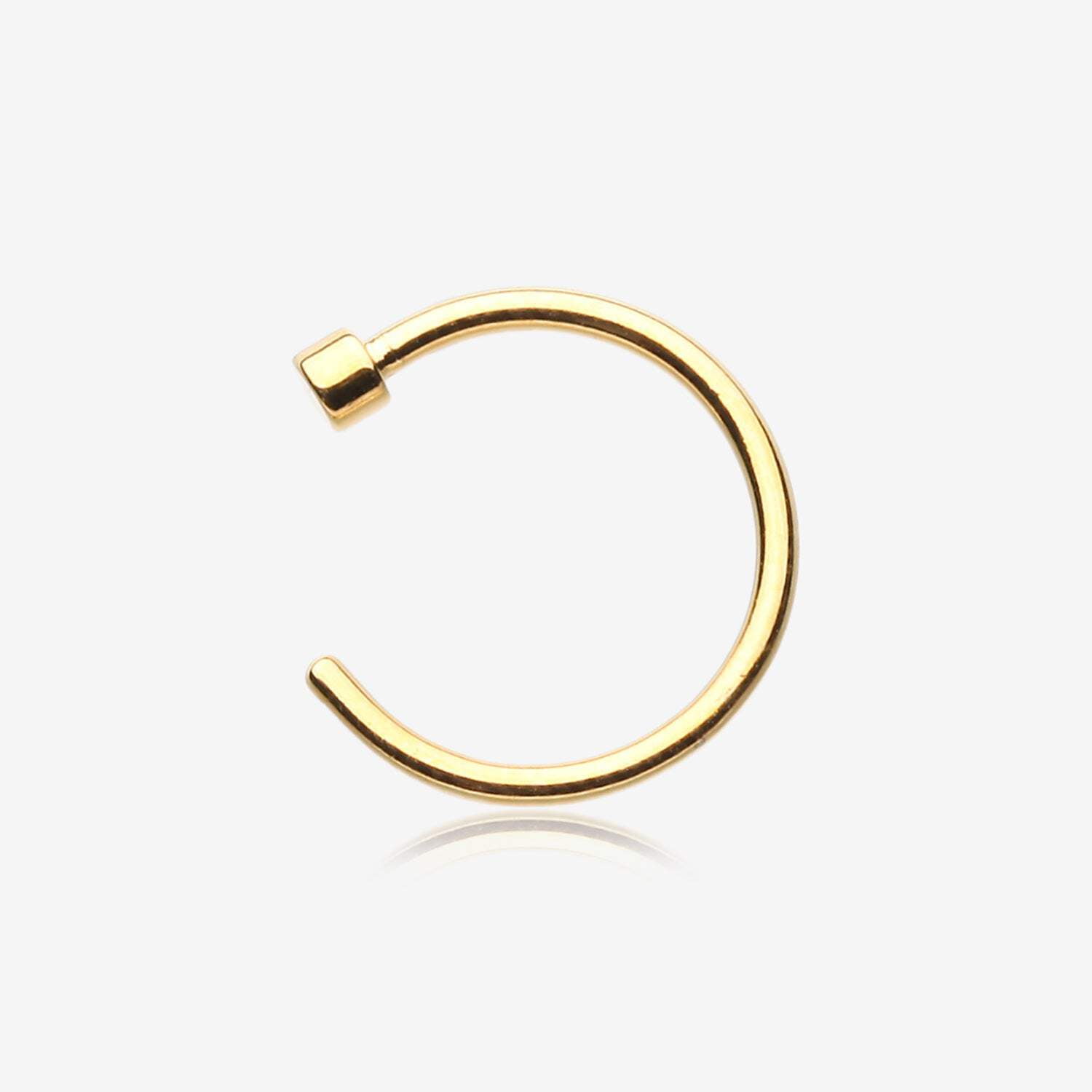 Implant Grade Titanium PVD Golden Basic Nose Hoop Ring - Walmart.com
