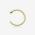 Implant Grade Titanium PVD Golden Basic Nose Hoop Ring - Walmart.com