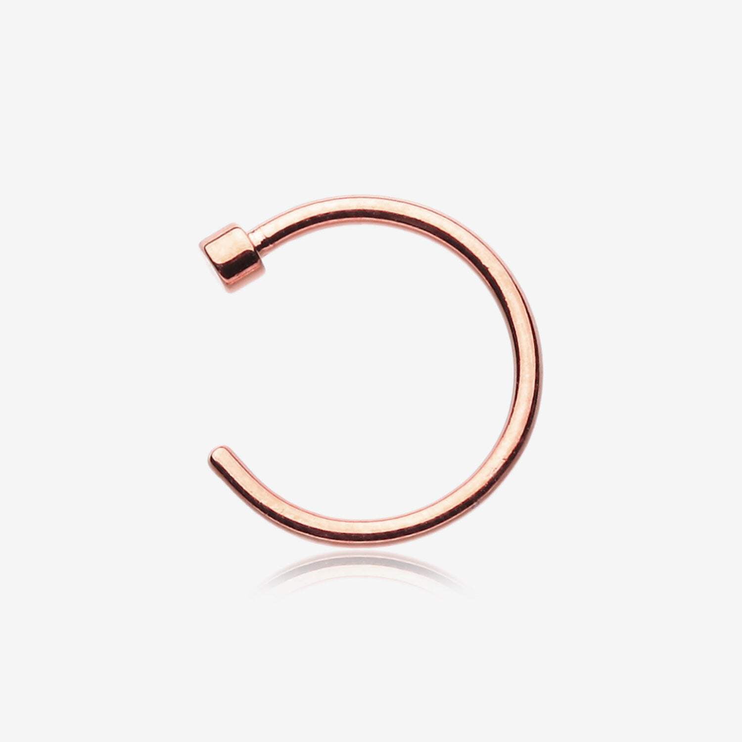 Implant Grade Titanium PVD Rose Gold Basic Nose Hoop Ring - Walmart.com