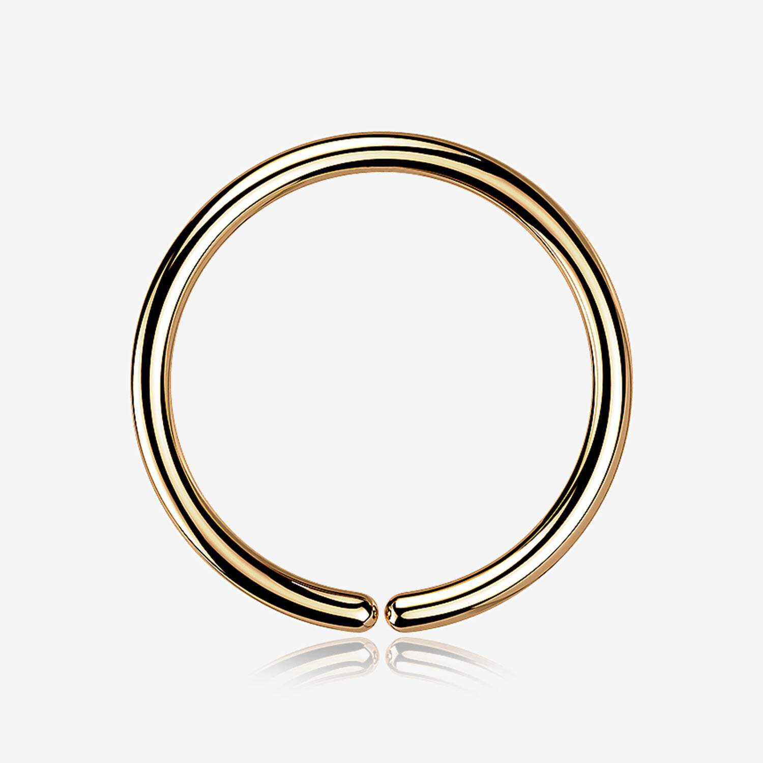 Implant Grade Titanium PVD Rose Gold Seamless Bendable Hoop Ring ...