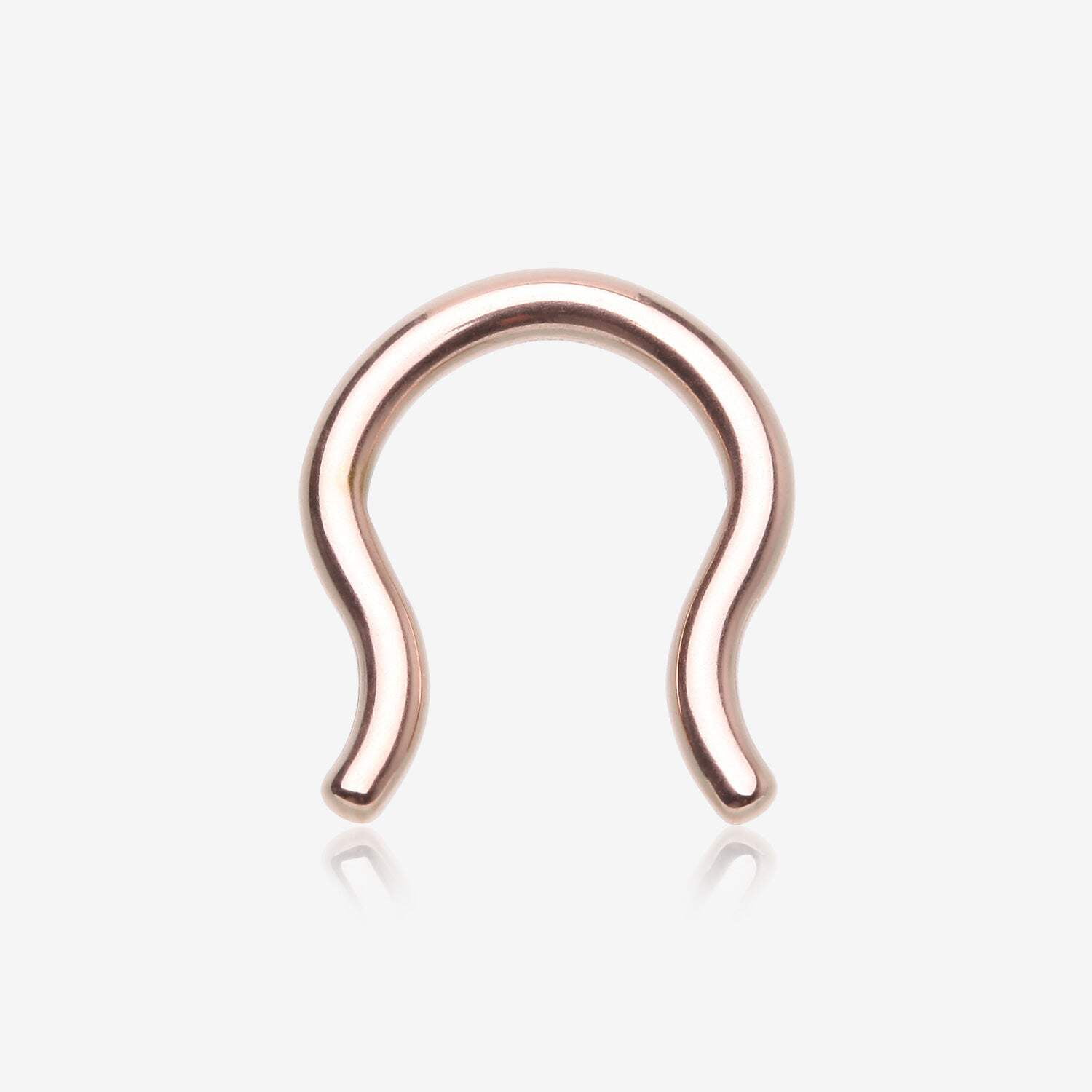 Implant Grade Titanium Rose Gold PVD Basic Septum Retainer - Walmart.com