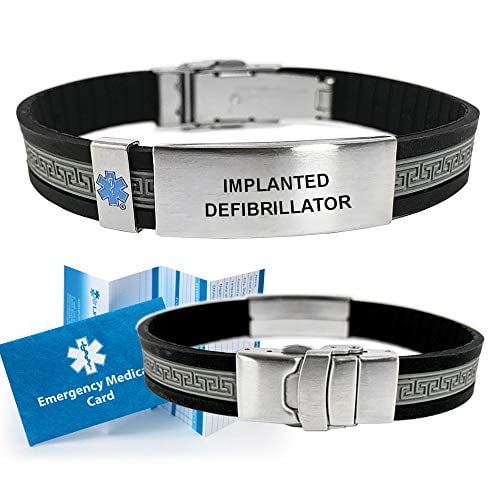 Implanted Defibrillator UltraSlim Designer Medical Alert ID Bracelet ...