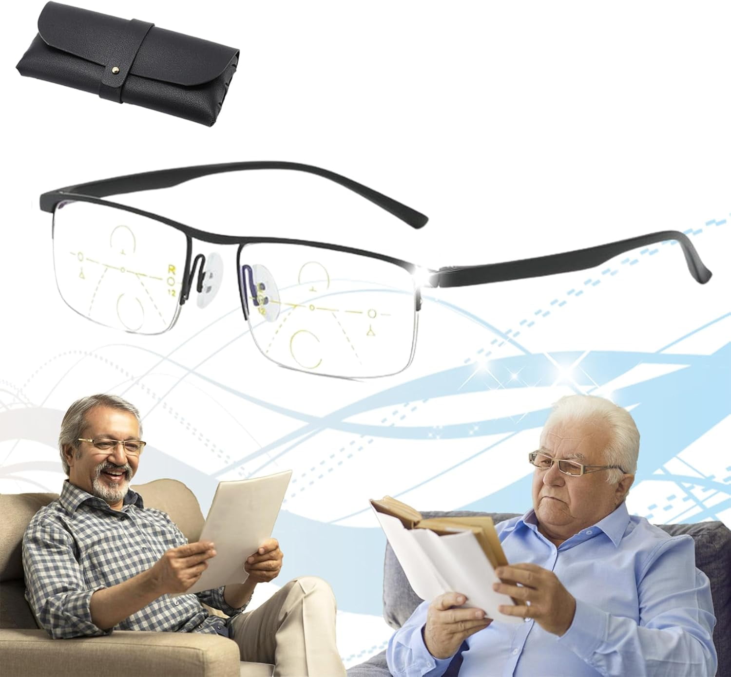 Implementarch Color-Changing Anti-Blue Light Presbyopia Glasses ...
