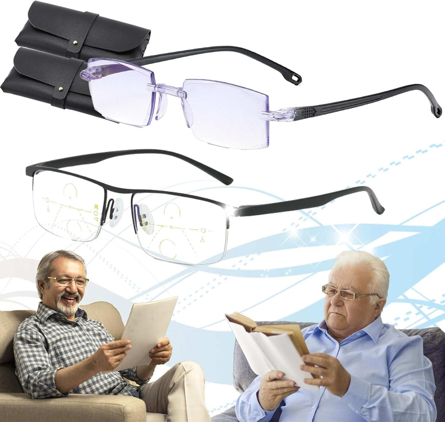 Implementarch Color-Changing Anti-Blue Light Presbyopia Glasses ...