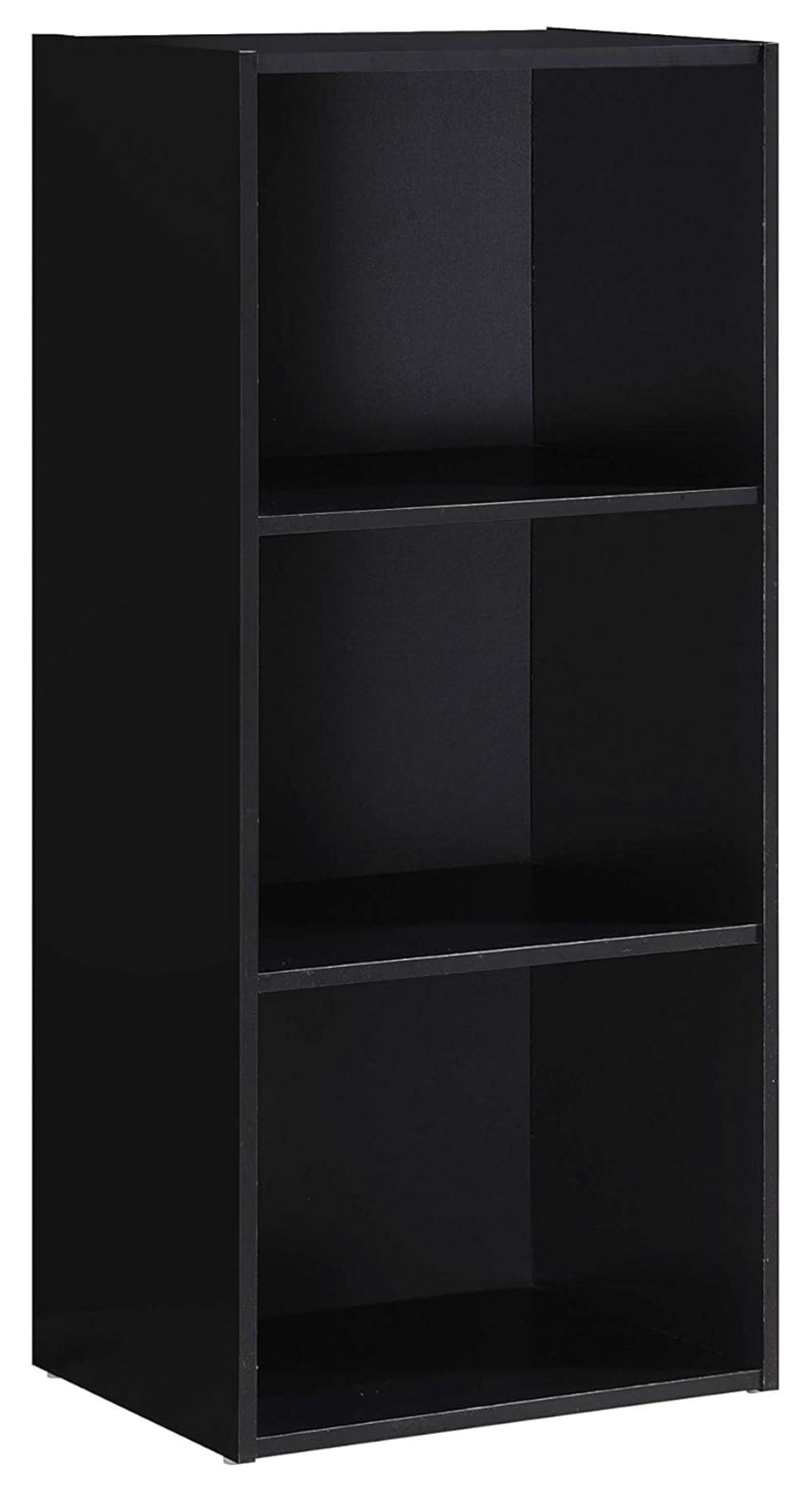 Import 3 Shelf Bookcase, Black - Walmart.com