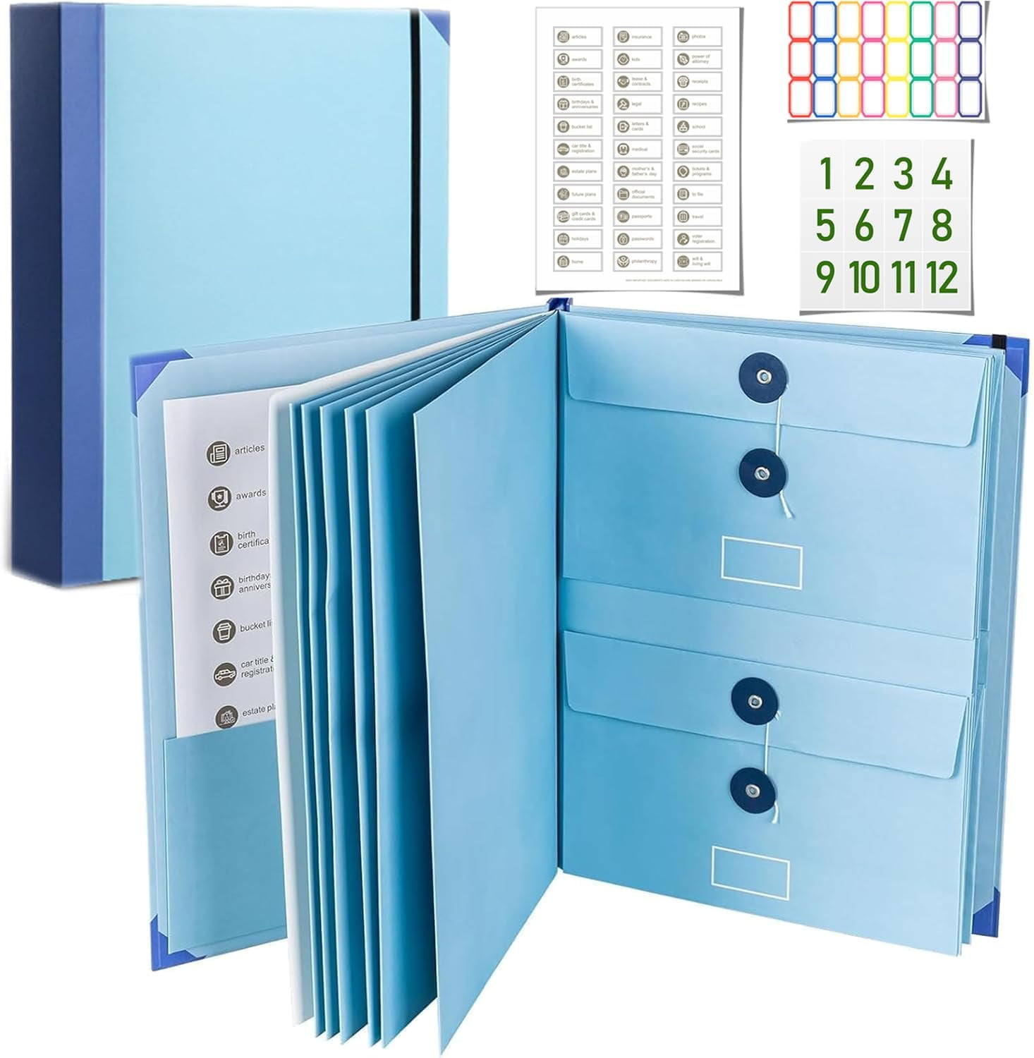 Important Document Organizer Personal Binder Organizer with Labels ...