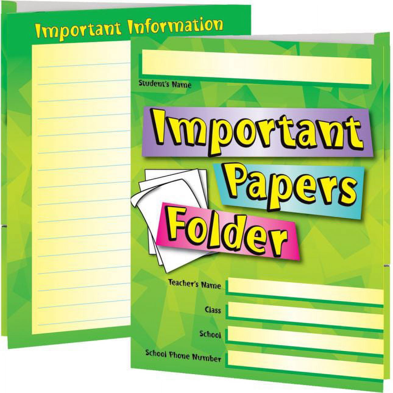 Important Papers Folders - 12 folders - Walmart.com