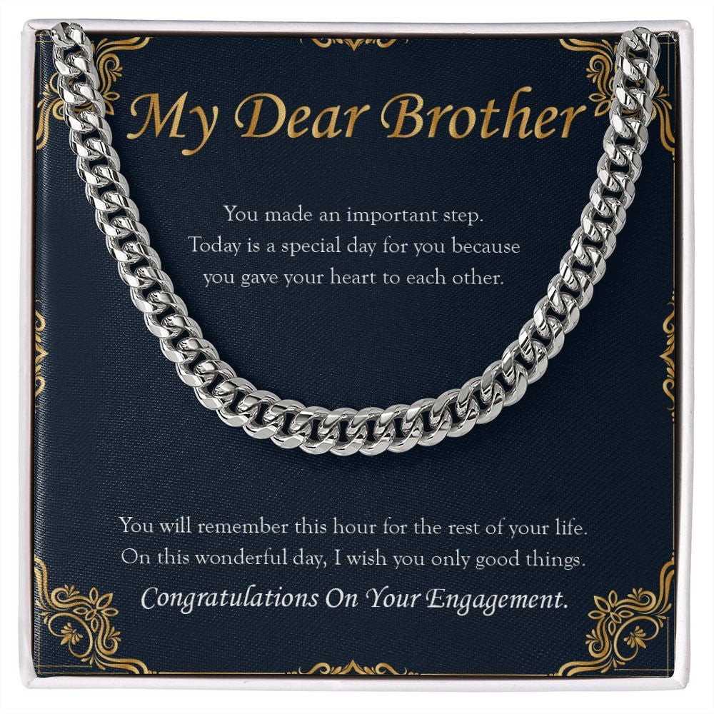 "Important Step" Brother Engagement Necklace Gift From Sister Bro ...