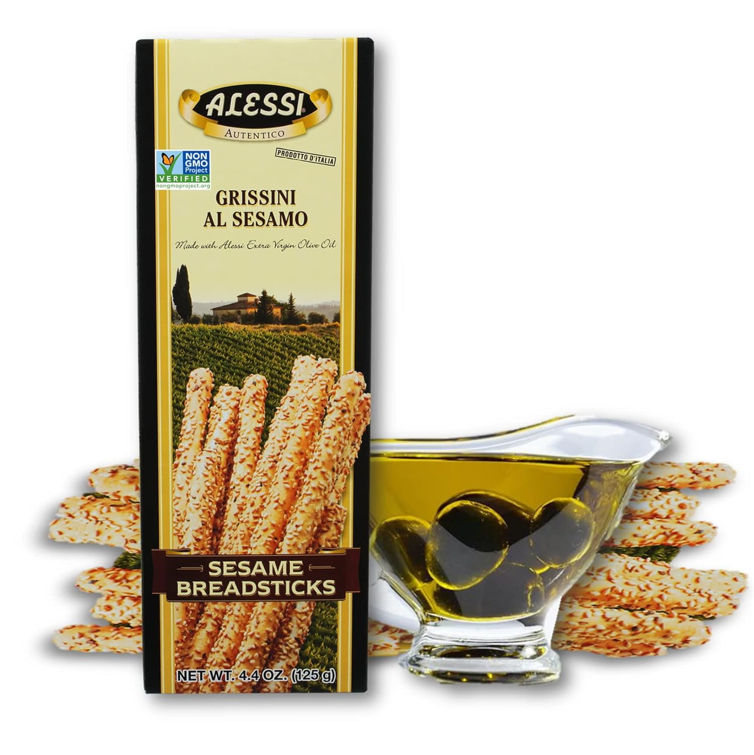 Imported Breadsticks, Sesame Autentico Italian Crispy Bread Sticks, Low ...