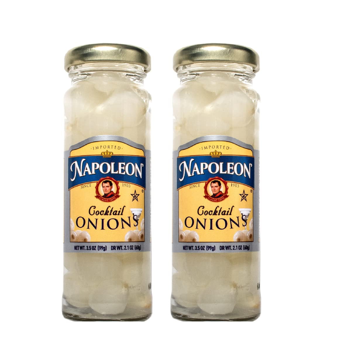 Imported Cocktail Onions Two (2) Small Glass Jars NT. WT. 3.2 oz. DR ...