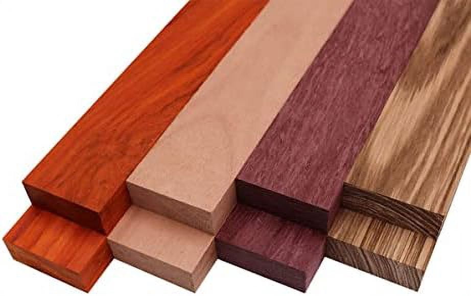 Imported Exotic Hardwood Variety Pack - Zebrawood, Purpleheart, Padauk ...