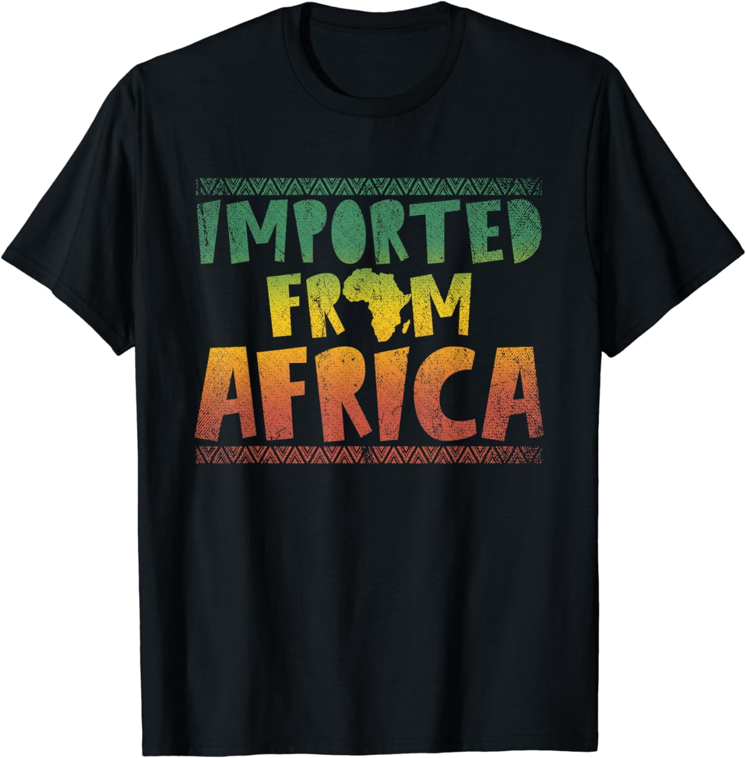 Imported From Africa BHM Melanin Afro Black History Month T-Shirt ...