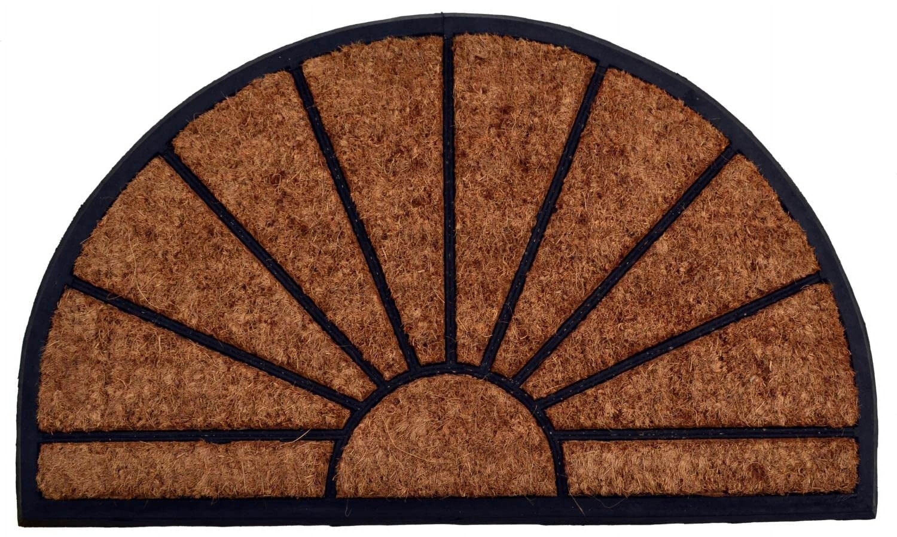 Imports Décor Half-Round Sunburst Coir Doormat with Rubber Backing, 18 ...