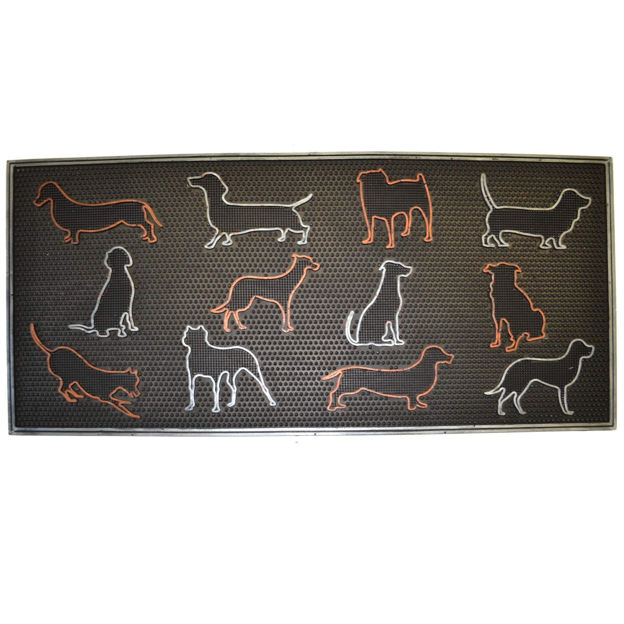 Imports Decor Inc 48" Orange and White Elegant Colored Dogs Rectangular ...