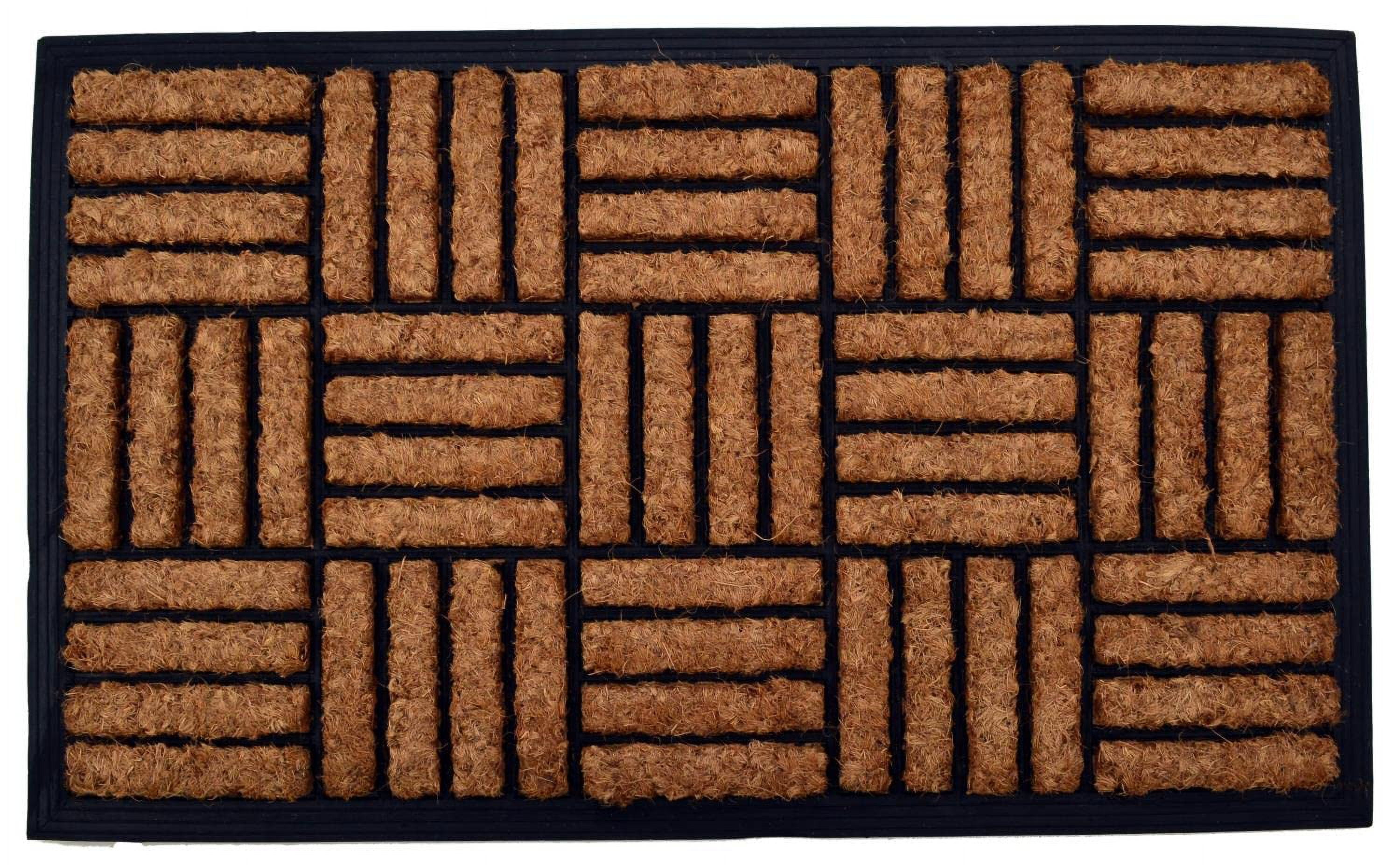 Imports Decor Rubber Back Coir Doormat, Basket Weave, 18-Inch by 30 ...