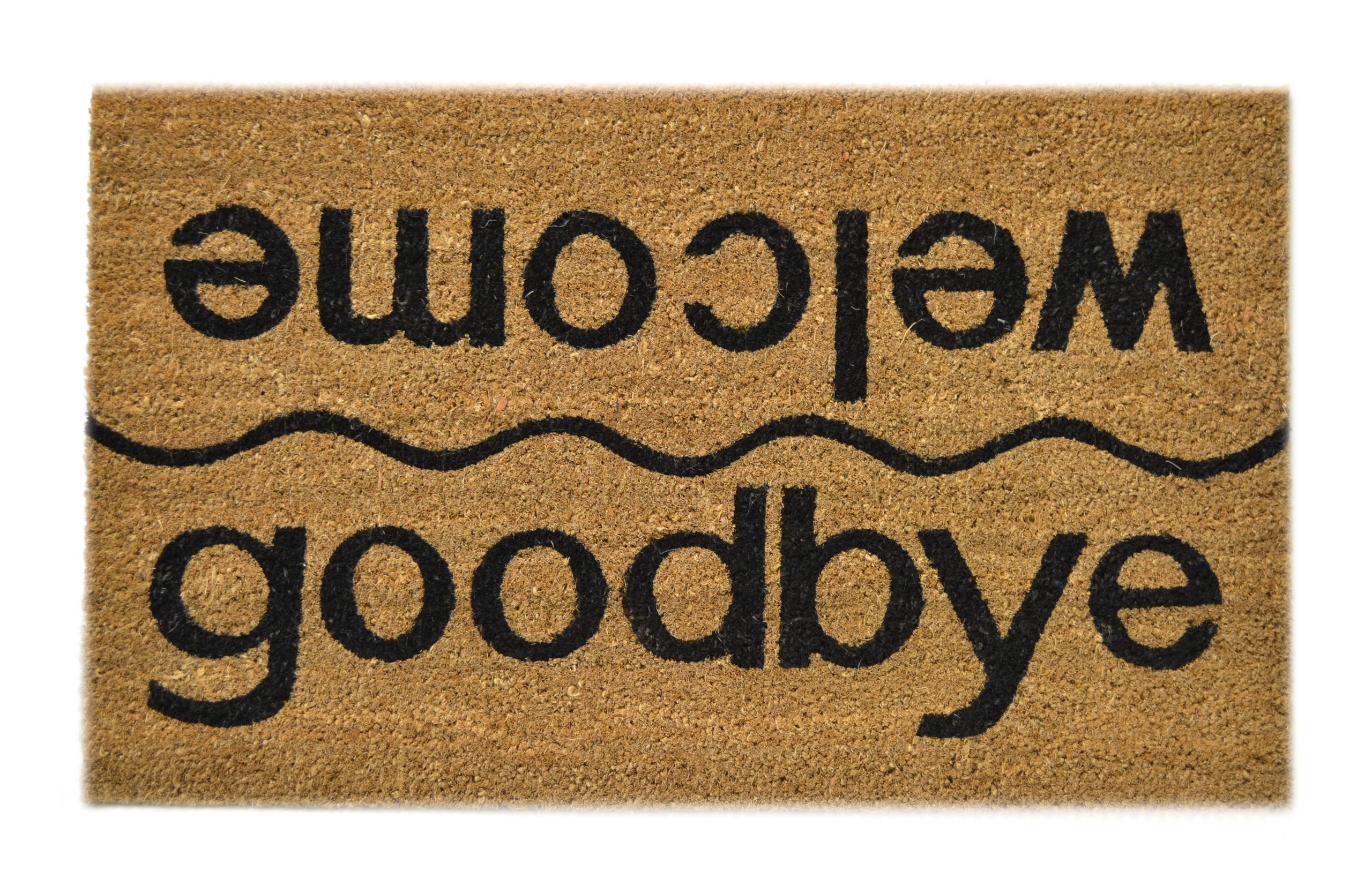 Imports Decor Vinyl Back Coir Doormat, Welcome-goodbye, 18-Inch by 30 ...