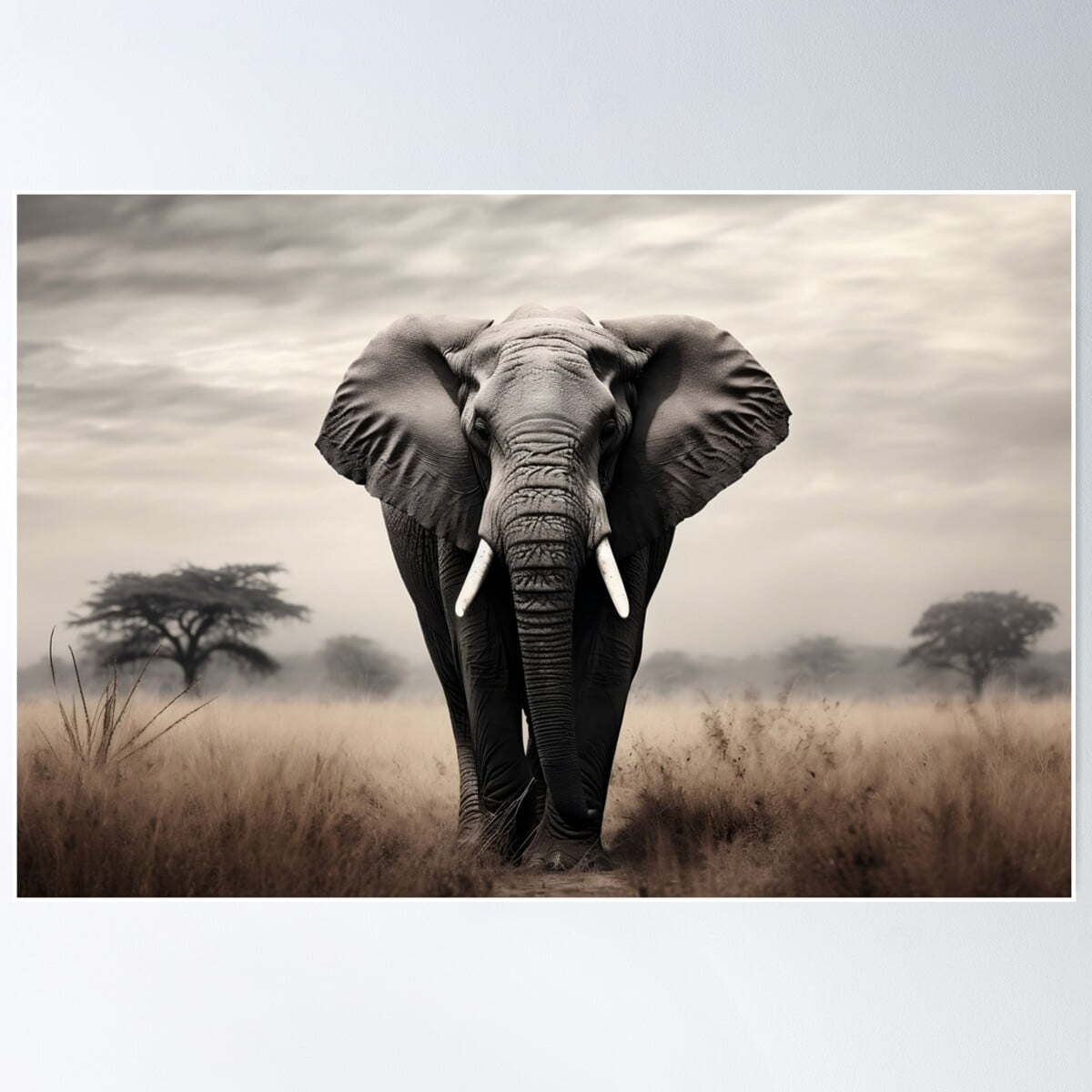 Imposing Figure - African Elephant - Animal Photography Poster Wall Art ...