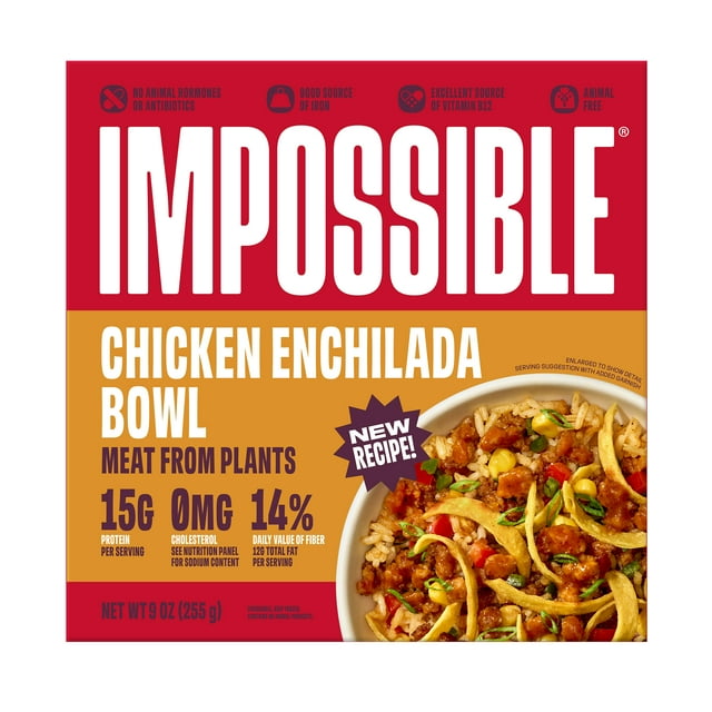 Impossible Bowls, Spicy Enchilada Bowl with Impossible Chicken, 9oz ...