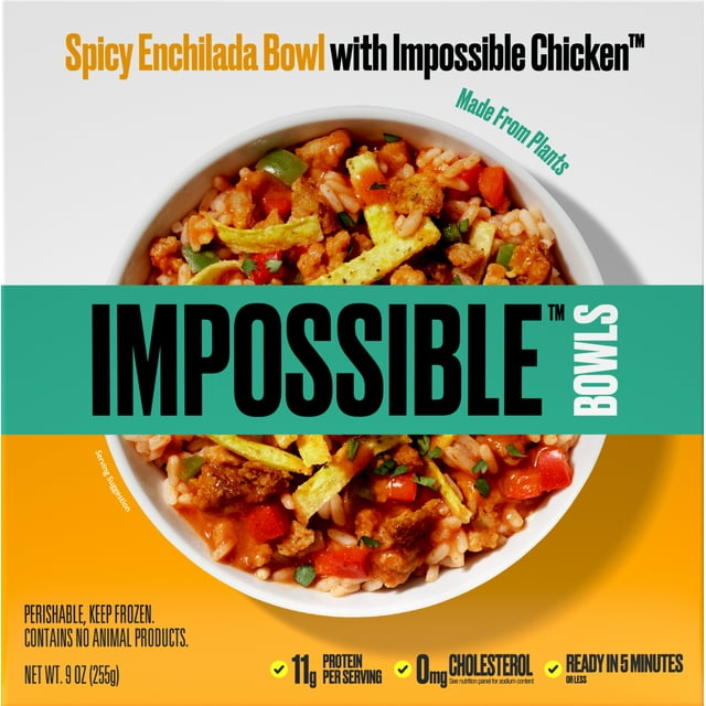 Impossible Bowls, Spicy Enchilada Bowl with Impossible Chicken, 9oz ...
