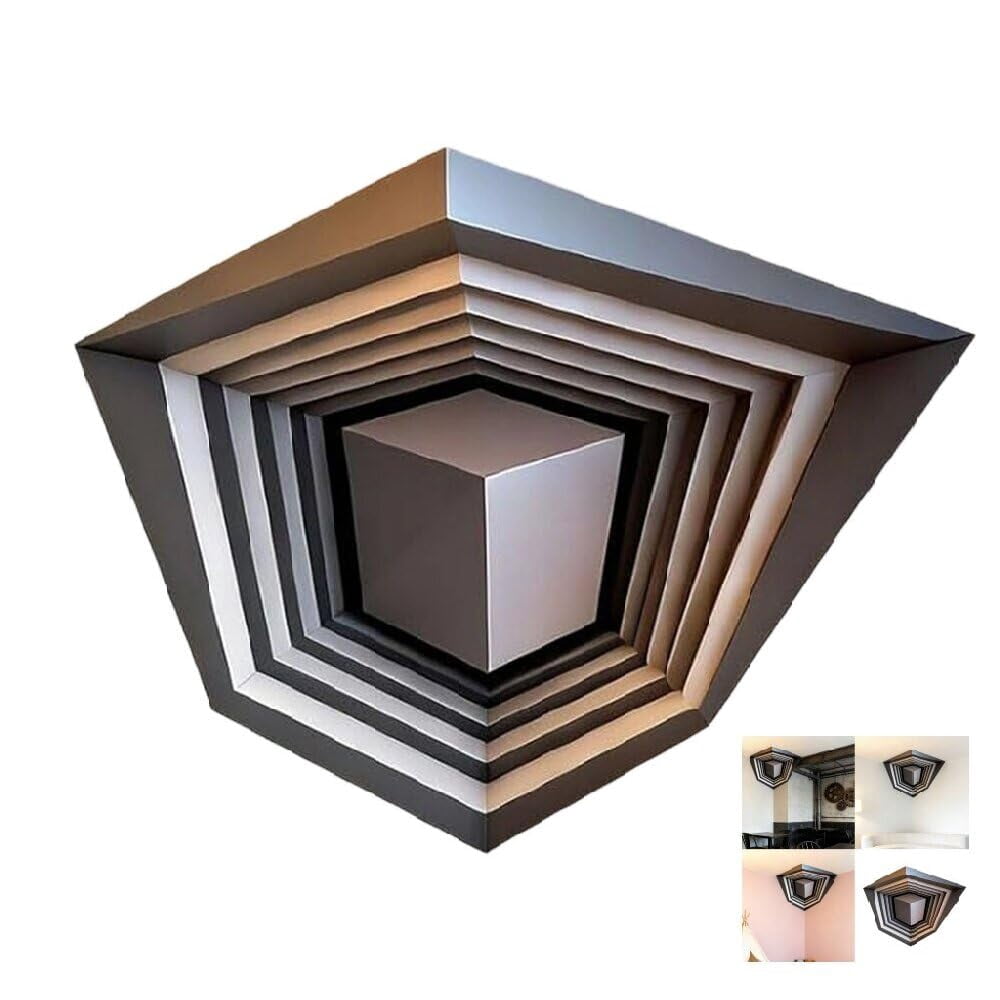 Impossible Corners Wall Art, 3D Optical Illusion Corner Wall Decal, 3D ...