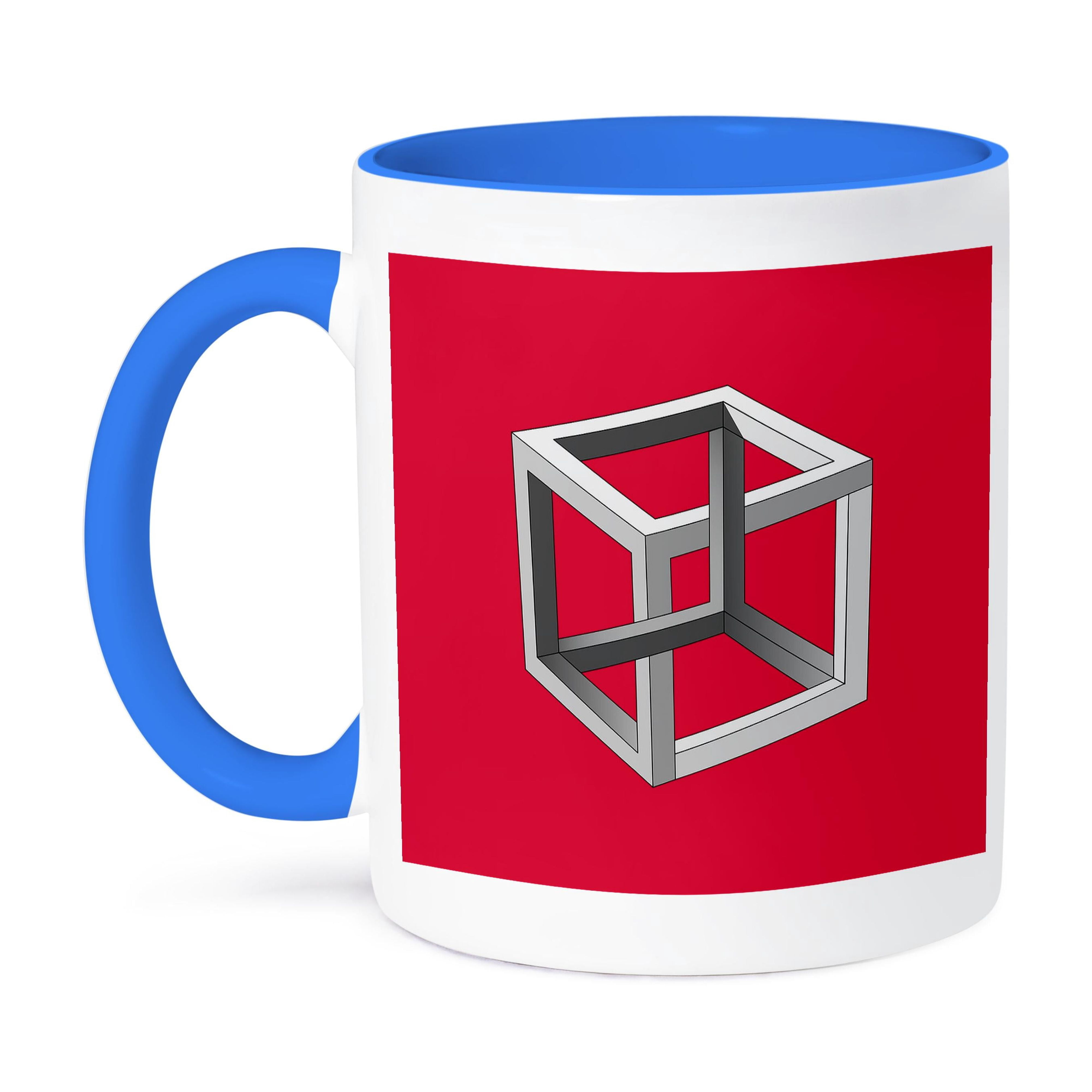 Impossible Cube , 11oz Two-Tone Blue Mug - Walmart.com