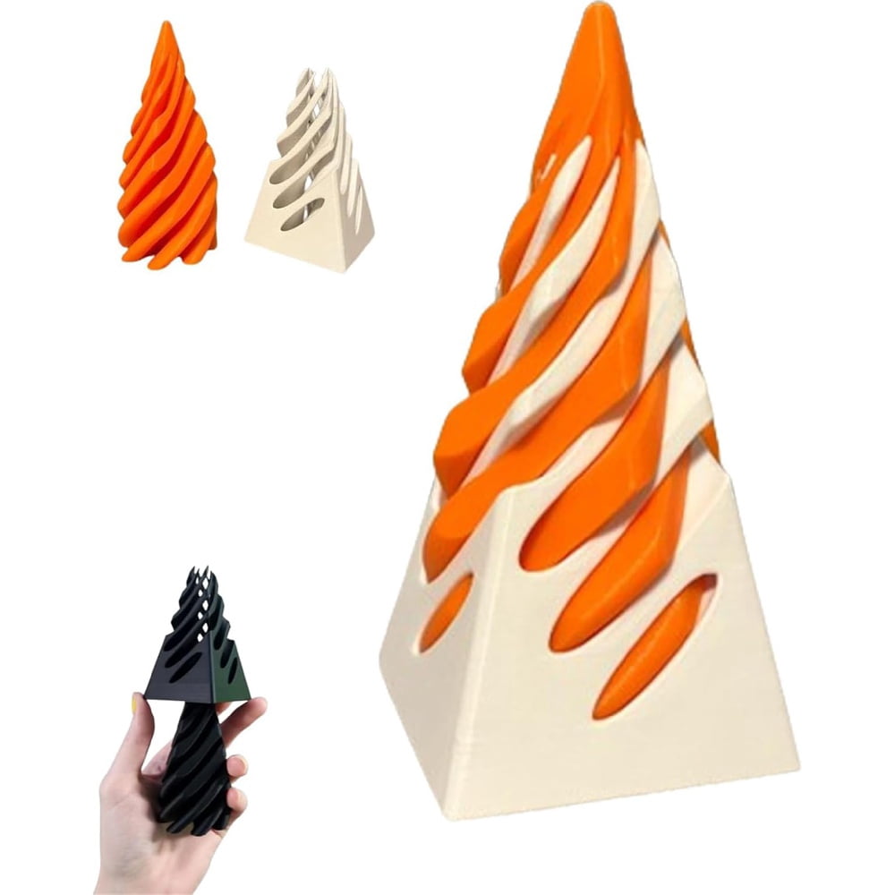 Impossible Pyramid Passthrough Sculpture, Passthrough Pyramid Fidget ...