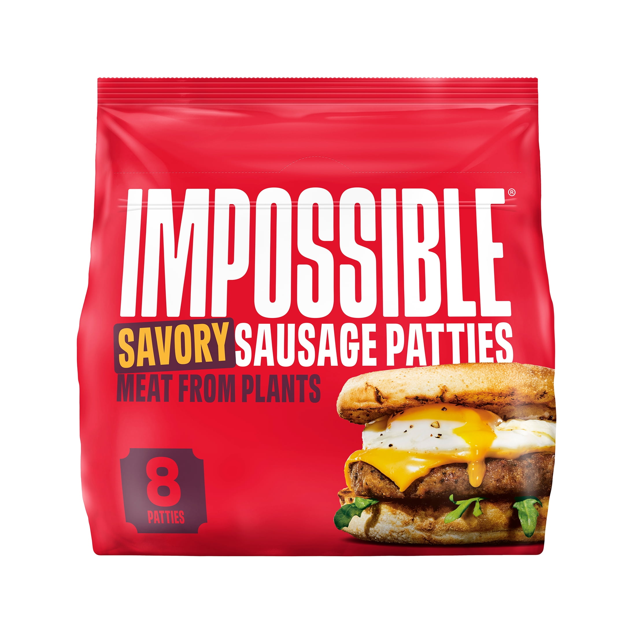 Impossible Savory Sausage Patties Meat from Plants, Frozen, Fully ...