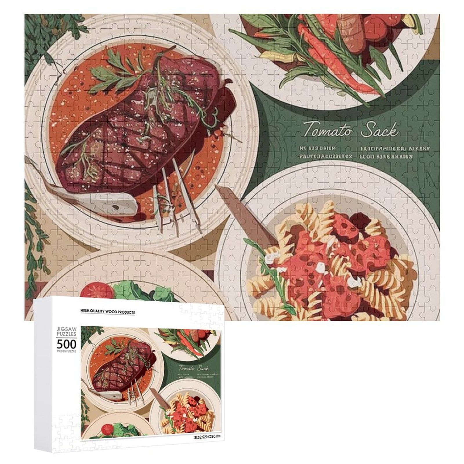 Impossible jigsaw puzzle for adults，Gourmet Restaurant Menu Spread500 PCS，challenging - Walmart.com