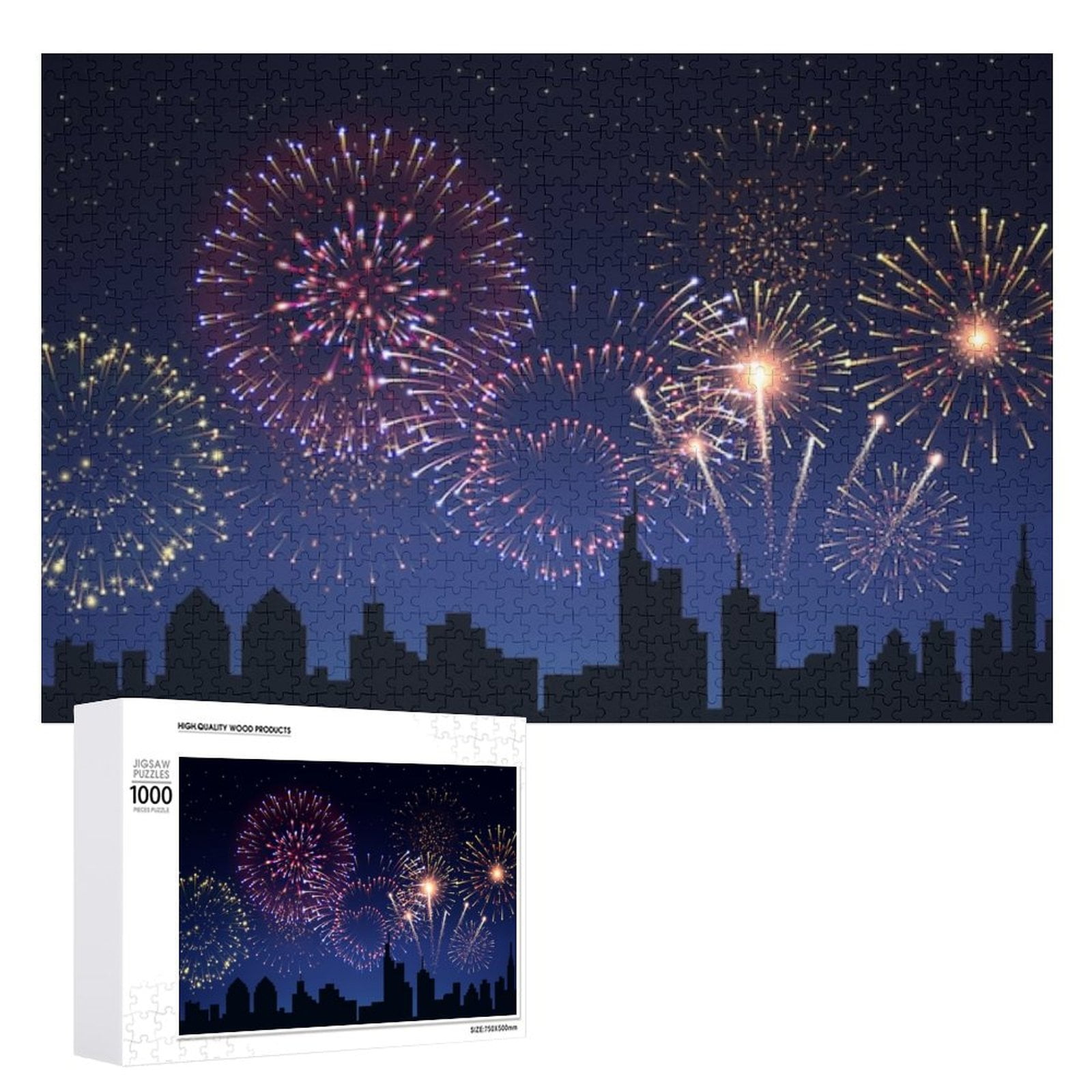 Impossible jigsaw puzzle for adults，Urban Fireworks Extravaganza City ...